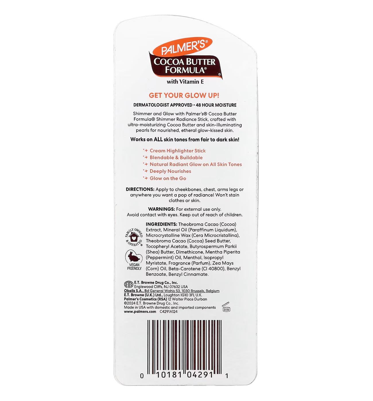 Palmer's Cocoa Butter Shimmer Radiance Stick - Shop Body lotion at H-E-B