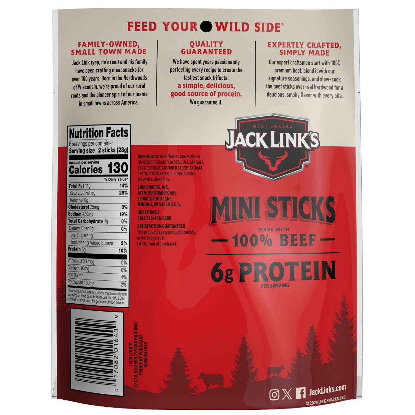 Jack Link's MrBeast 6g Protein Mini Beef Jerky Sticks - Original - Shop ...
