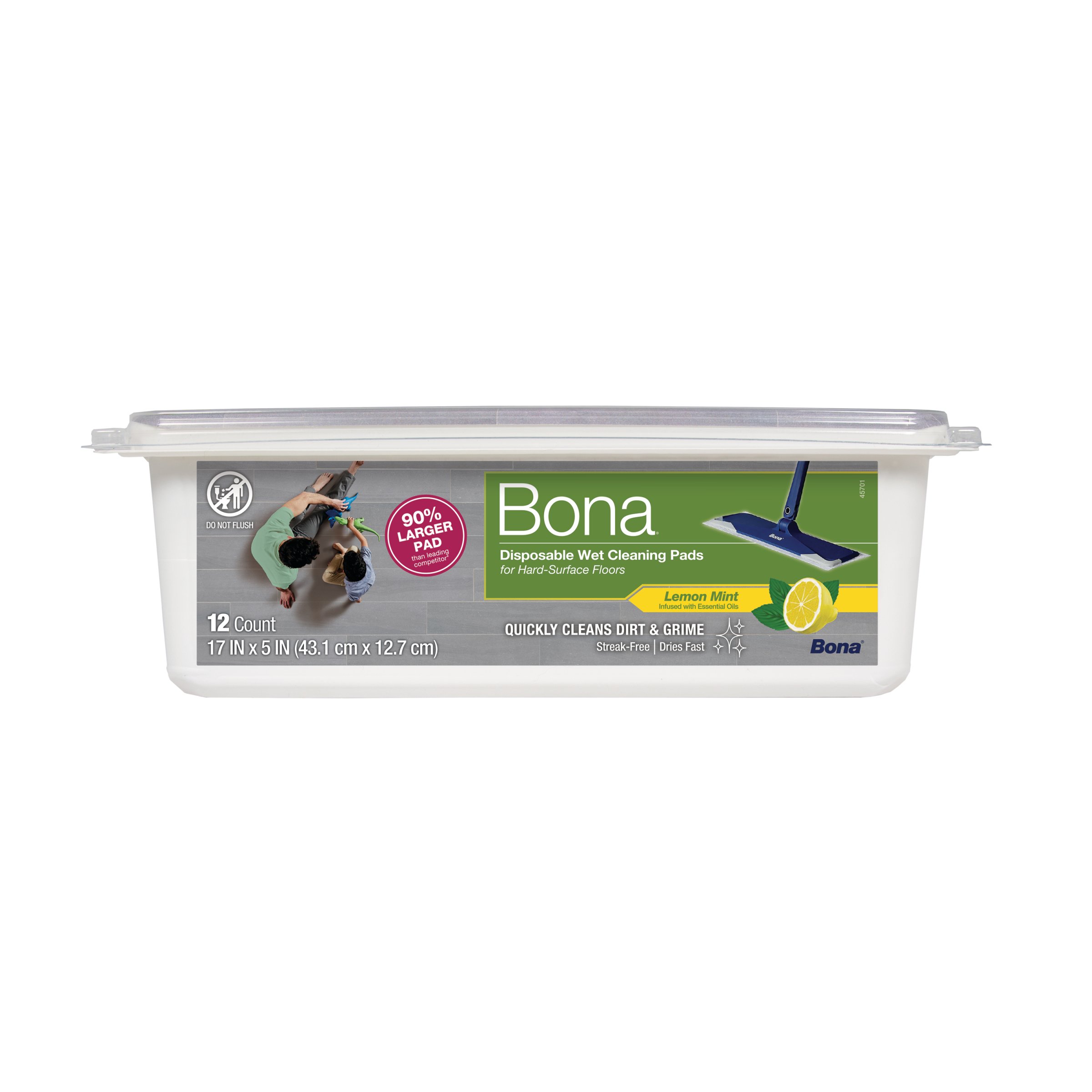 Bona Disposable Wet Cleaning Pads - Lemon Mint - Shop Mops at H-E-B