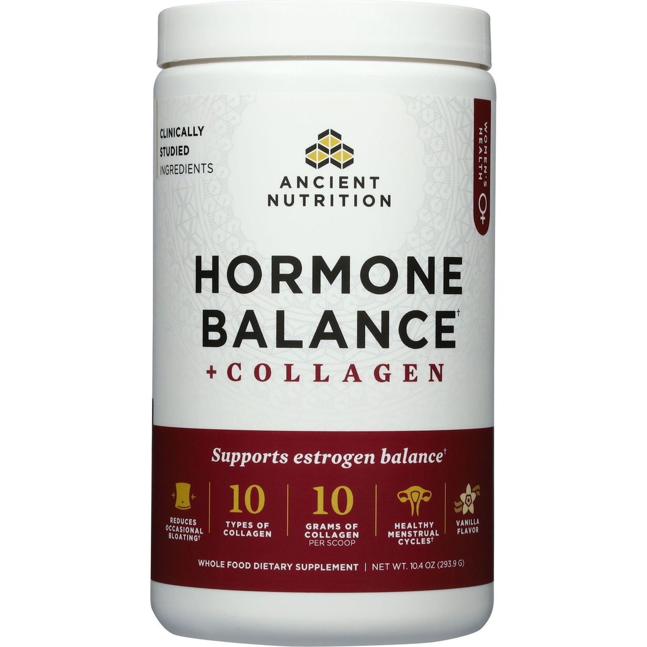 Ancient Nutrition Women's Hormone Balance + Collagen Powder - Vanilla ...