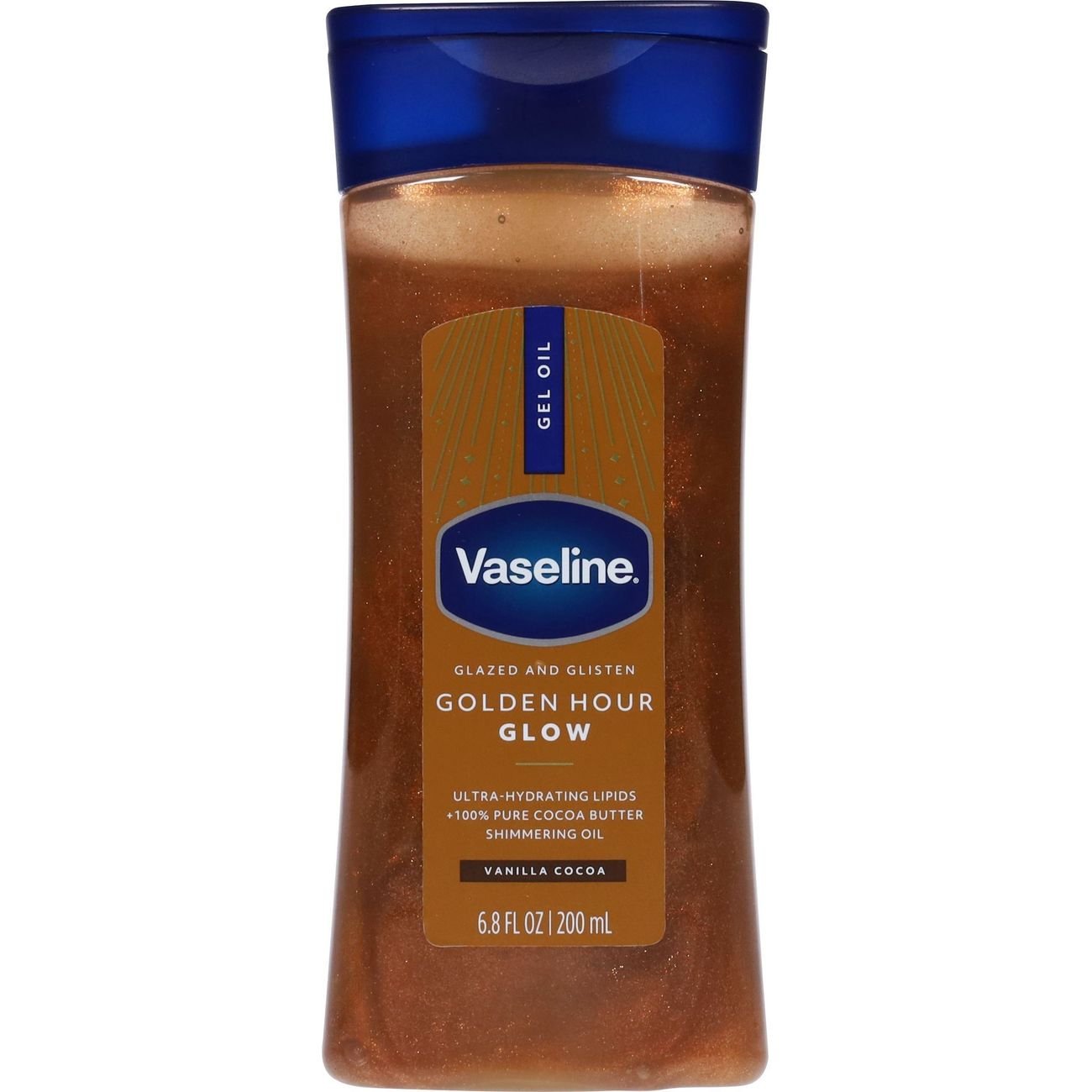 Vaseline Glazed & Glisten Golden Hour Glow Shimmering Gel Oil - Vanilla ...