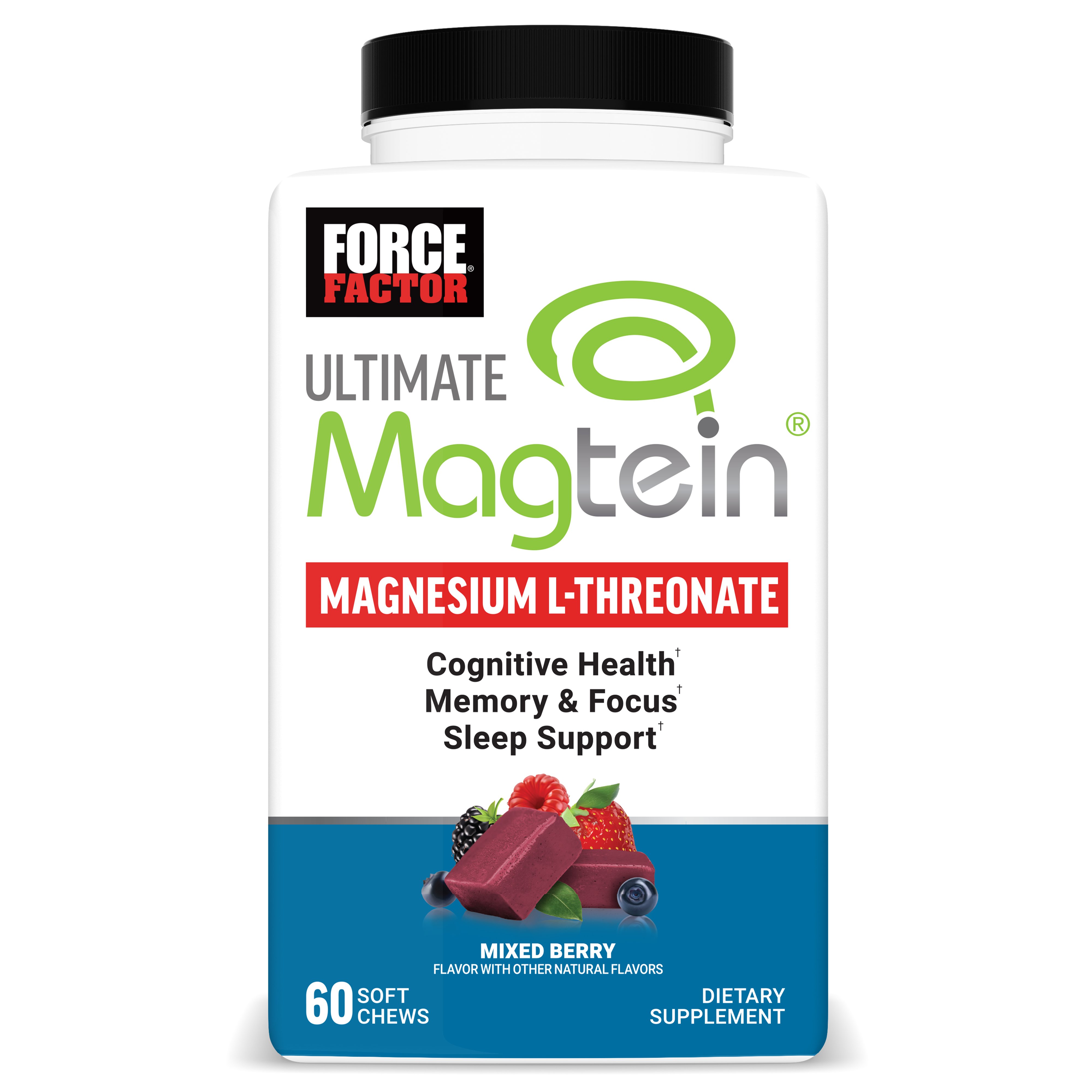 Force Factor Ultimate Magtein Magnesium L-Threonate Chews - Mixed Berry ...
