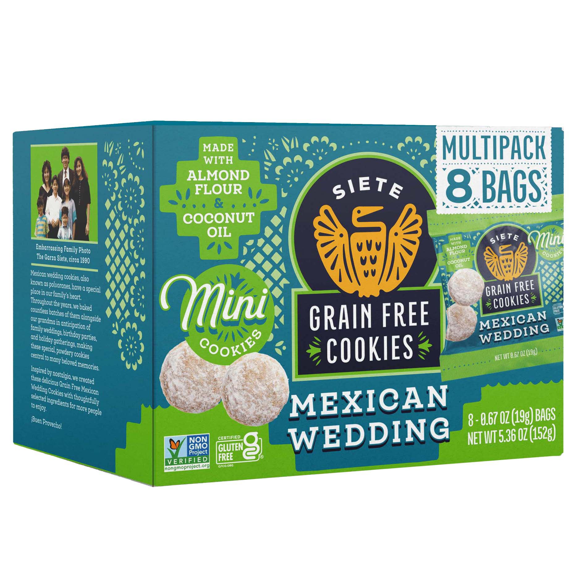 Siete Grain Free Cookies Mini Mexican Wedding Multipack 0.67 oz Bags ...