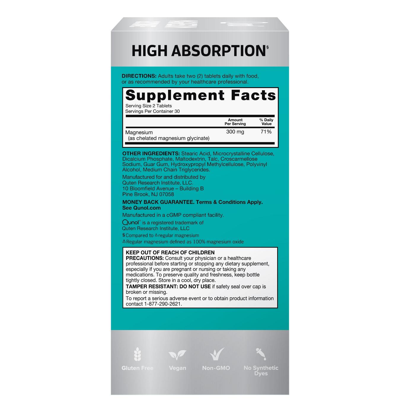 Qunol Magnesium Glycinate 300 mg Tablets - Shop Minerals at H-E-B