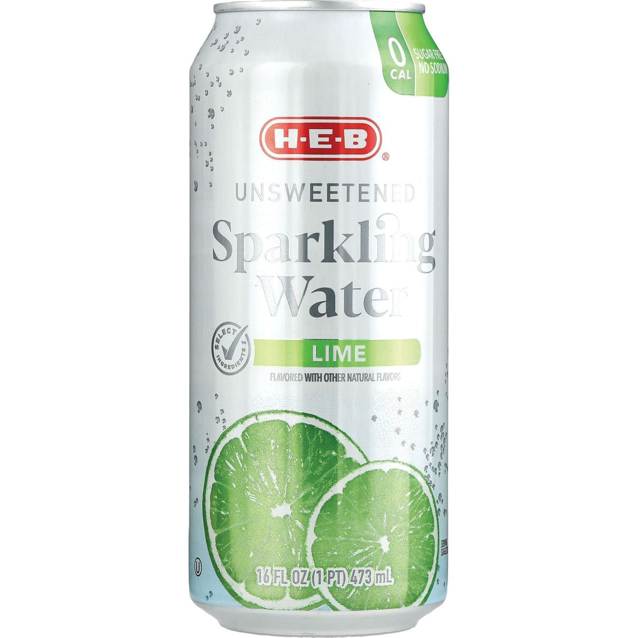H-E-B Unsweetened Lime Sparkling Water - Shop Water at H-E-B