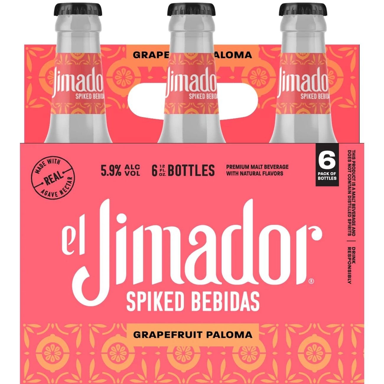 El Jimador Grapefruit Paloma Malt Beverage 6 pk Bottles - Shop Malt ...