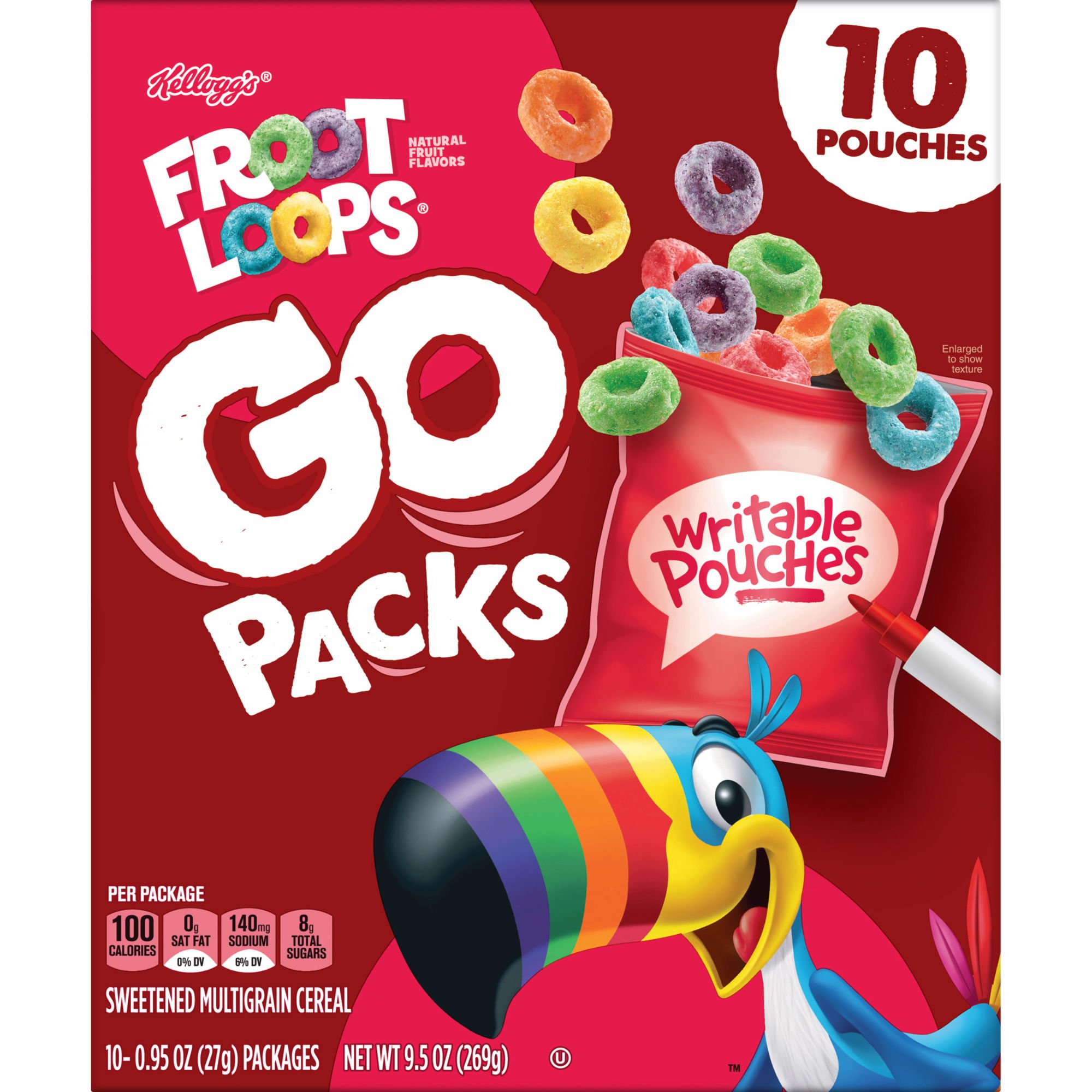 Kellogg's Froot Loops Cereal Go Packs - Shop Cereal at H-E-B