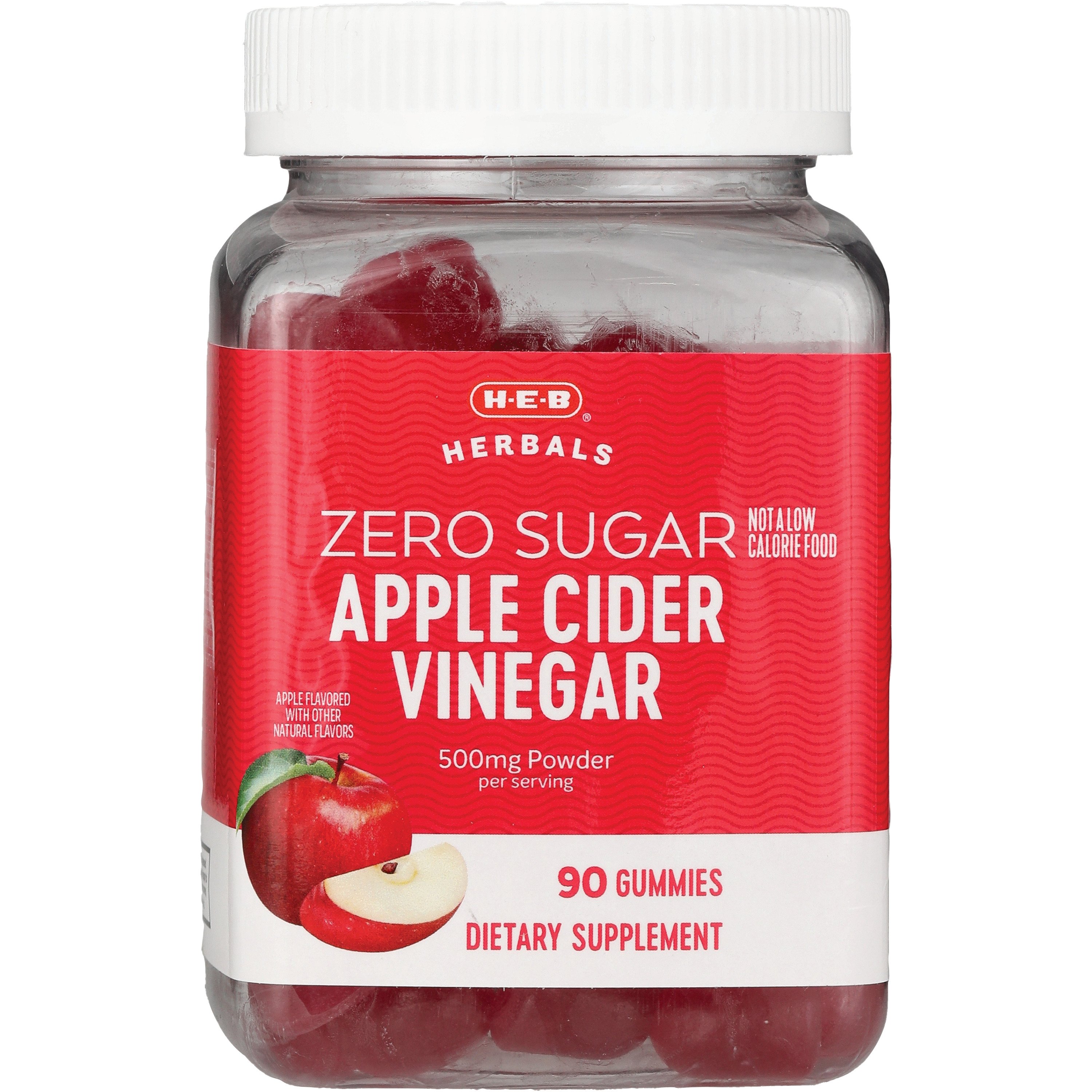H-E-B Herbals Zero Sugar Apple Cider Vinegar Gummies - Shop Diet ...