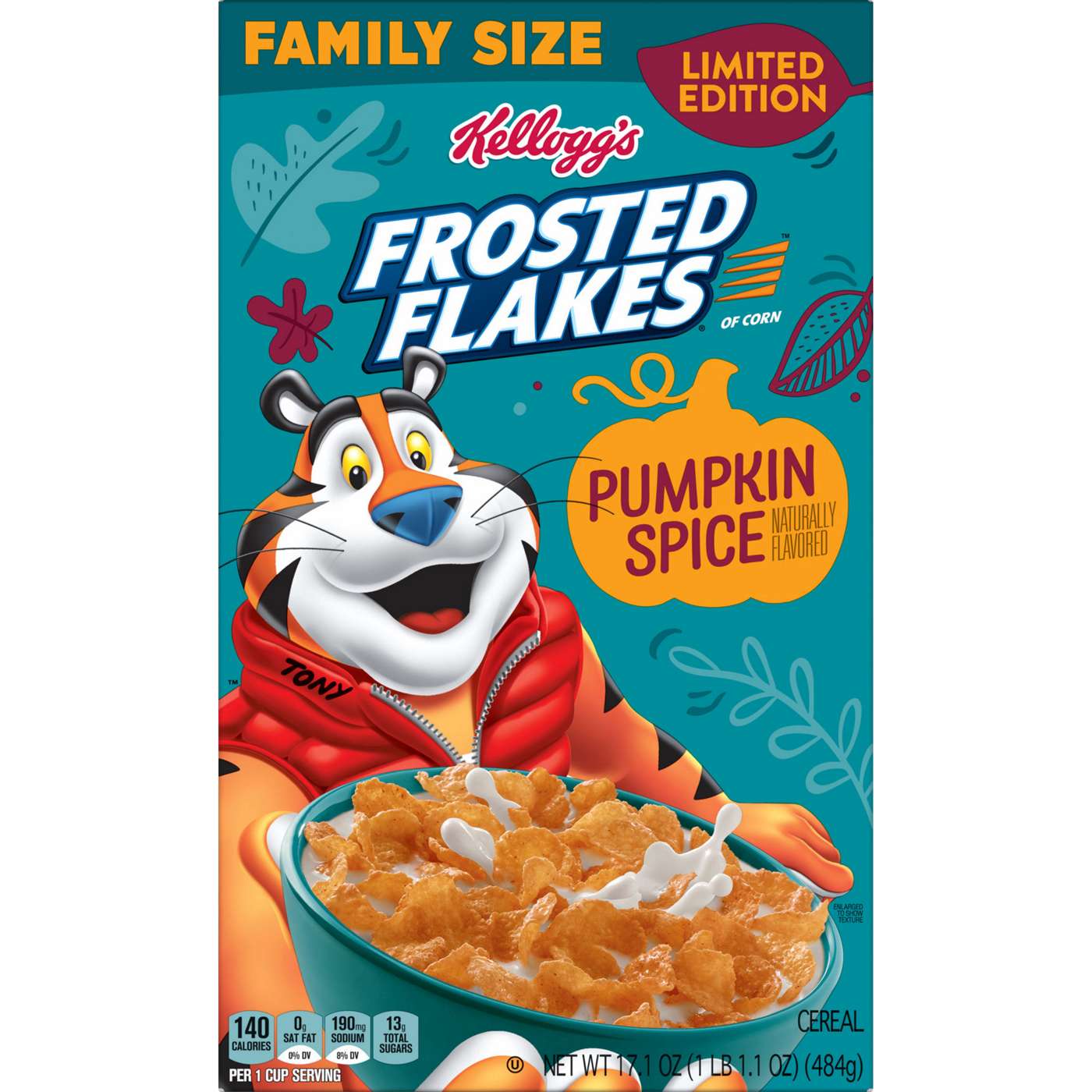 Kellogg's Limited Edition Frosted Flakes Pumpkin Spice Cereal - Family ...