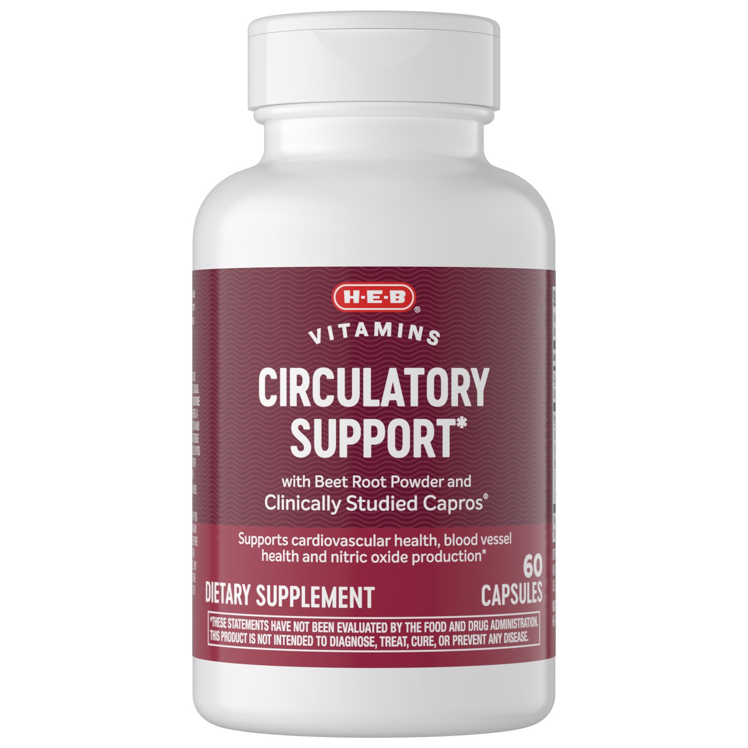 H-E-B Vitamins Circulatory Support with Beet Root Powder Capsules ...