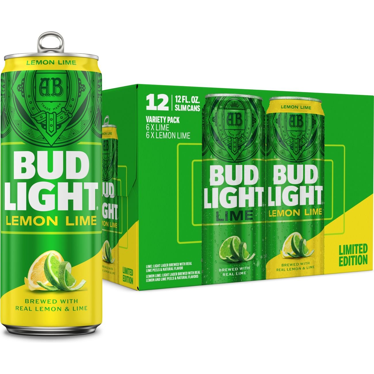 Bud Light Lemon Lime Beer Variety 12 pk Slim Cans - Shop Beer at H-E-B
