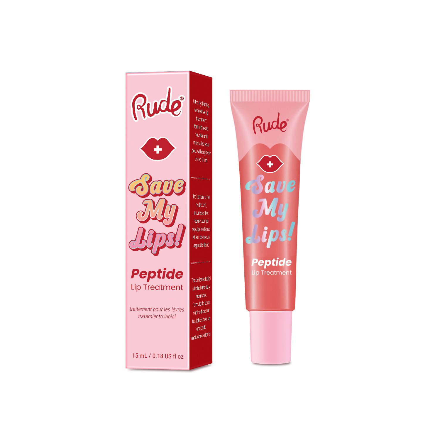 Rude Cosmetics Save My Lips Peptide Lip Treatment - Watermelon - Shop ...
