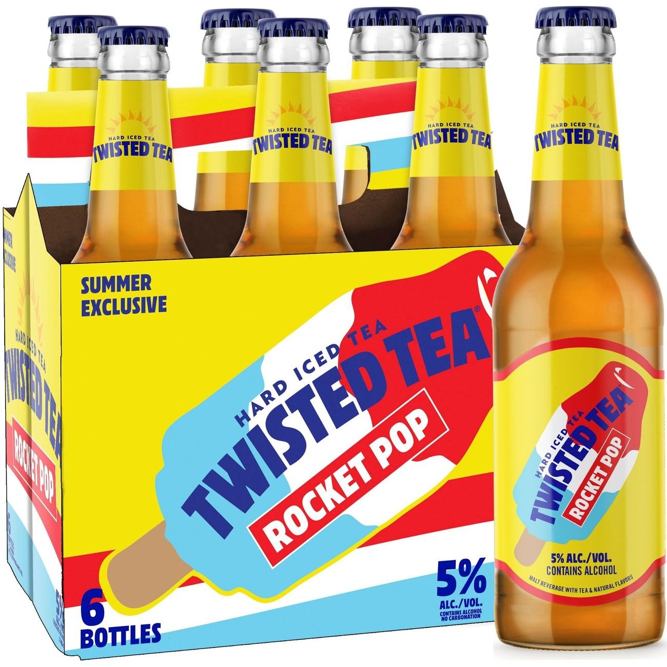 Twisted Tea Hard Iced Tea Rocket Pop 6 pk Bottles - Shop Malt beverages ...