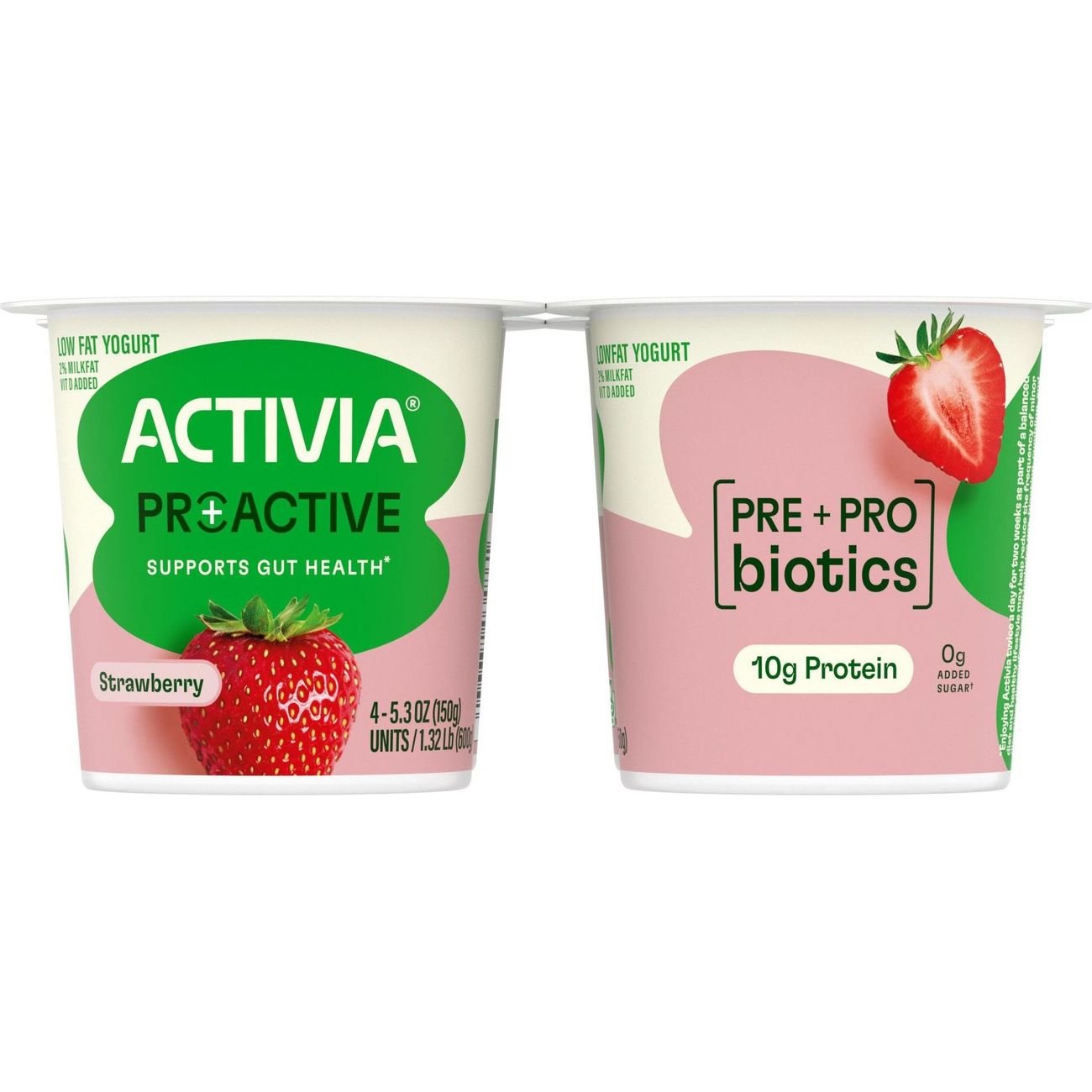 Activia 10g Protein Proactive Strawberry Yogurt - Shop Yogurt at H-E-B