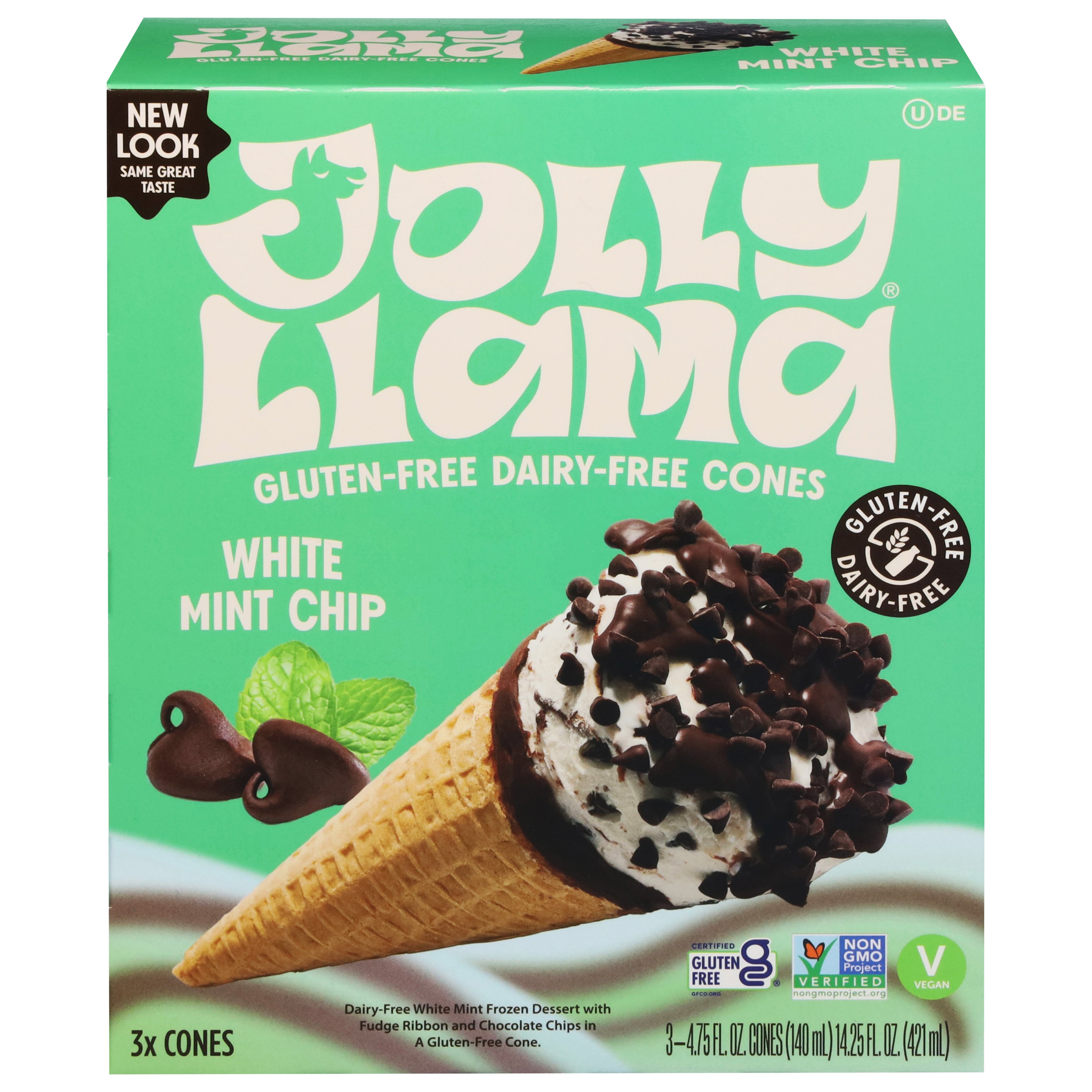 Jolly Llama White Mint Chip Cones - Shop Cones & sandwiches at H-E-B