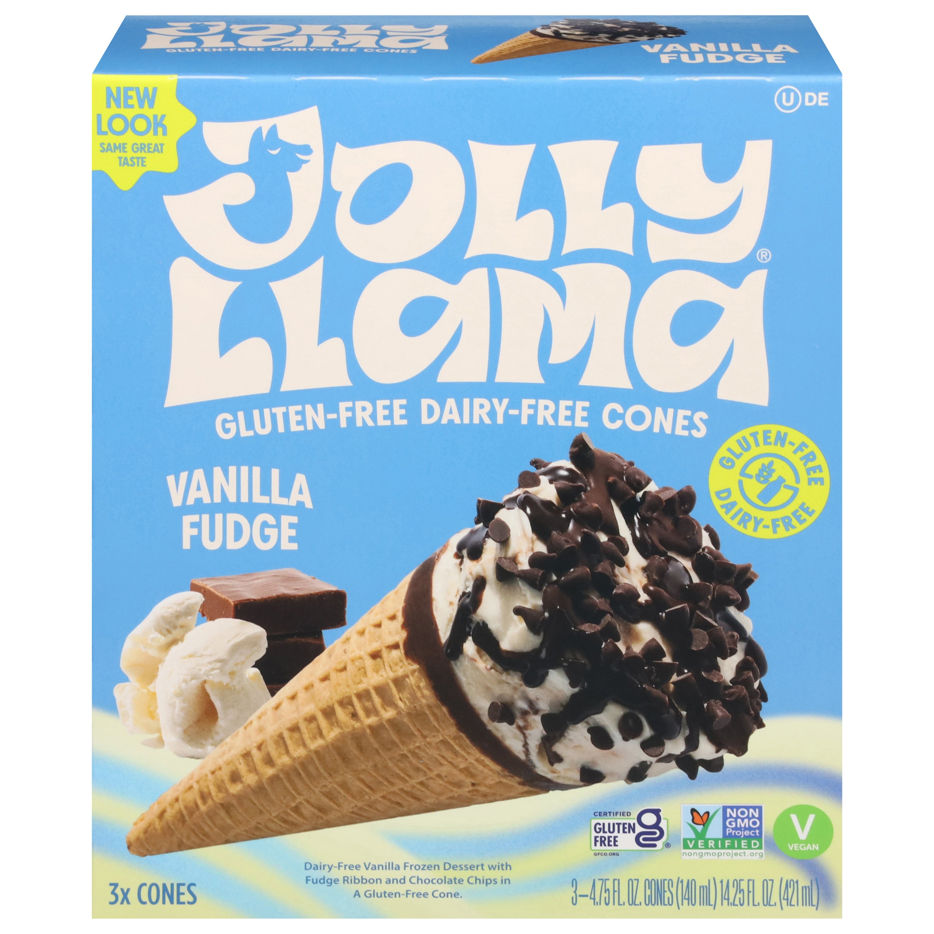 Jolly Llama Vanilla Fudge Cones - Shop Cones & sandwiches at H-E-B