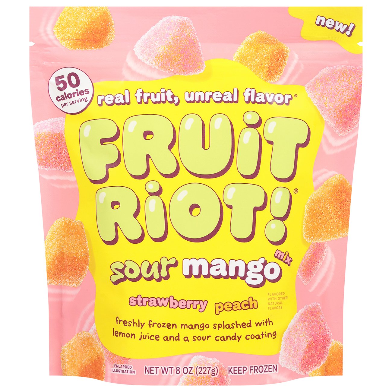Fruit Riot! Sour Mango Mix - Strawberry Peach - Shop Bars & pops at H-E-B