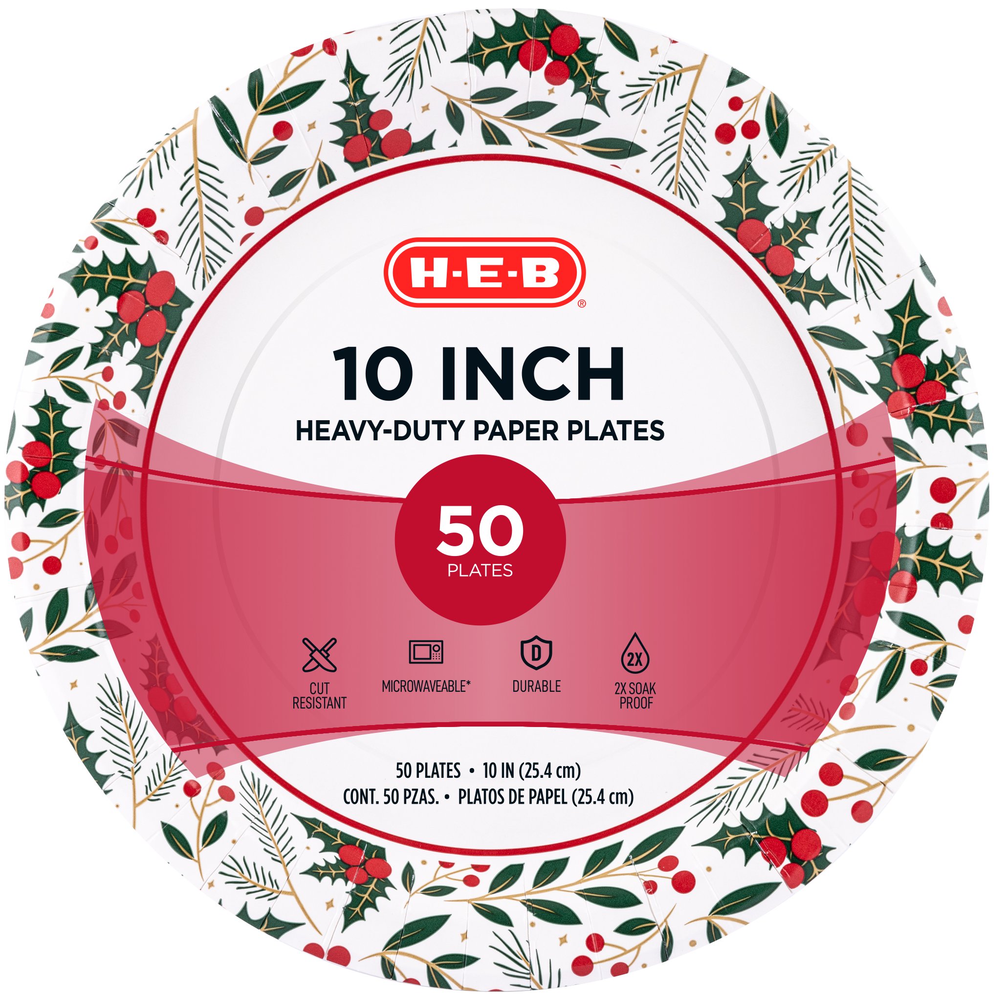 H-E-B 10 in Heavy Duty Seasonal Paper Plates - Shop Plates & bowls at H-E-B