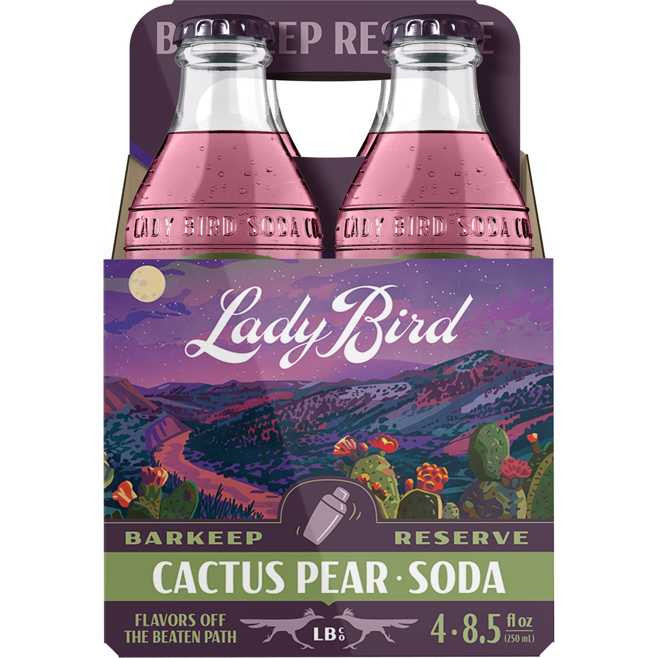 Lady Bird Cactus Pear Soda 4 pk Bottles - Shop Cocktail mixers at H-E-B