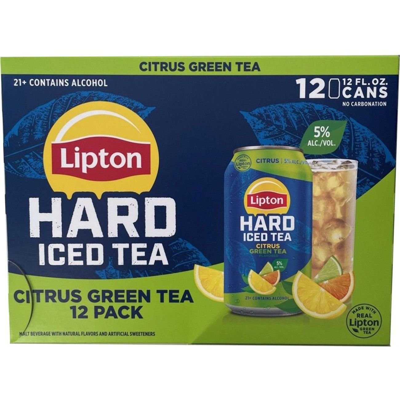 Lipton Hard Iced Tea Citrus Green Tea Malt Beverage 12 pk Cans - Shop ...