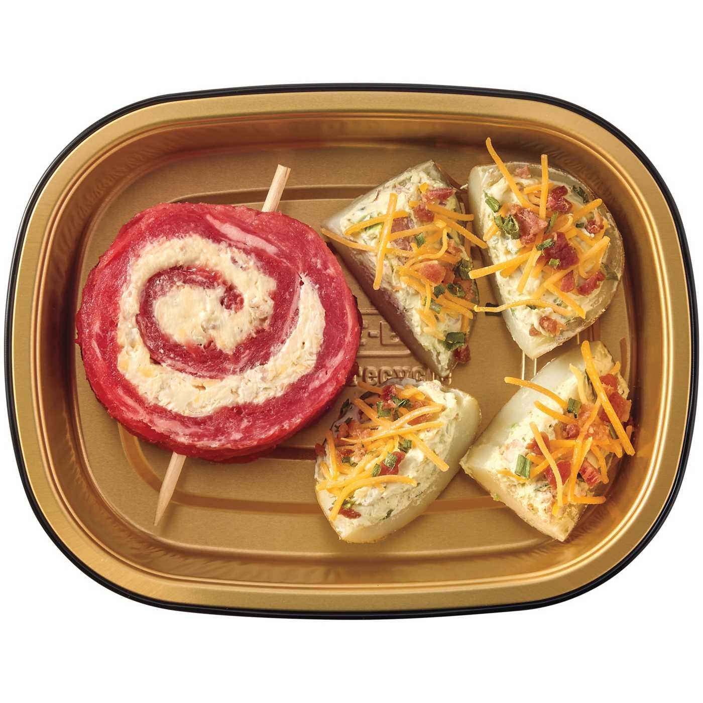 Meal Simple by H-E-B 3 Cheese Bacon Beef Pinwheel Loaded Potato Boat ...