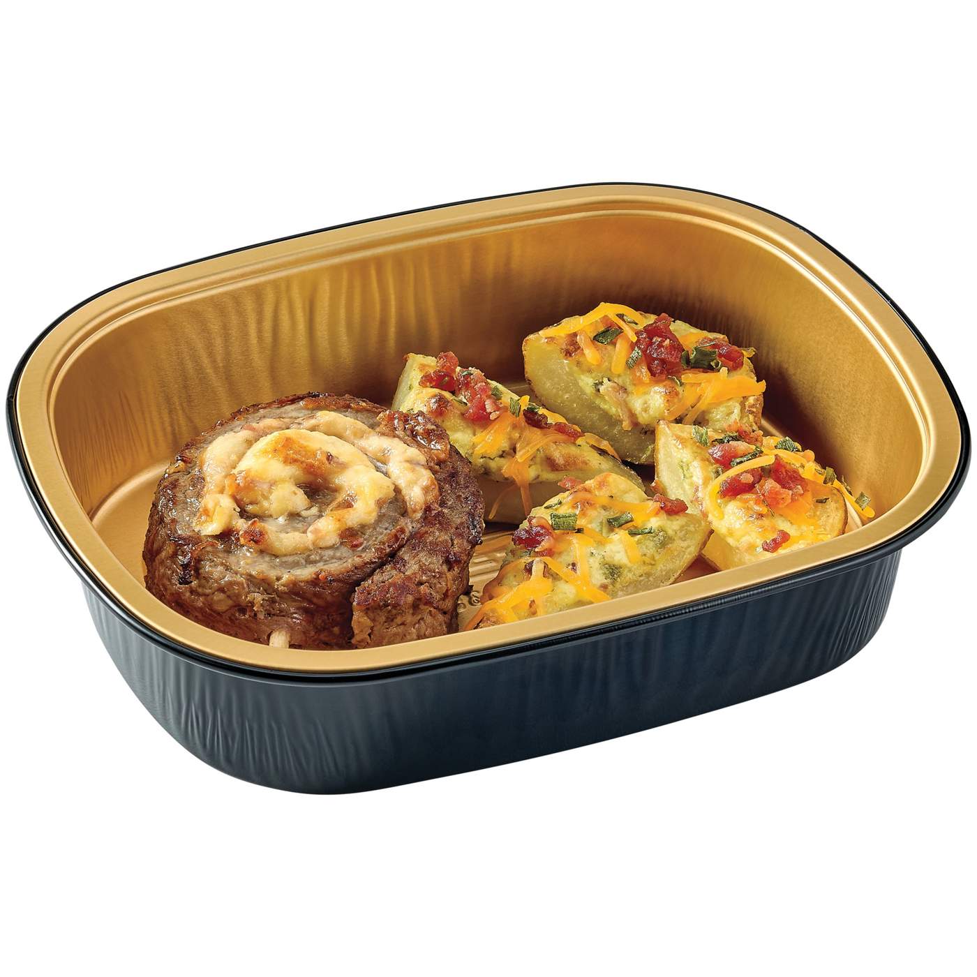 Meal Simple by H-E-B 3 Cheese Bacon Beef Pinwheel Loaded Potato Boat ...