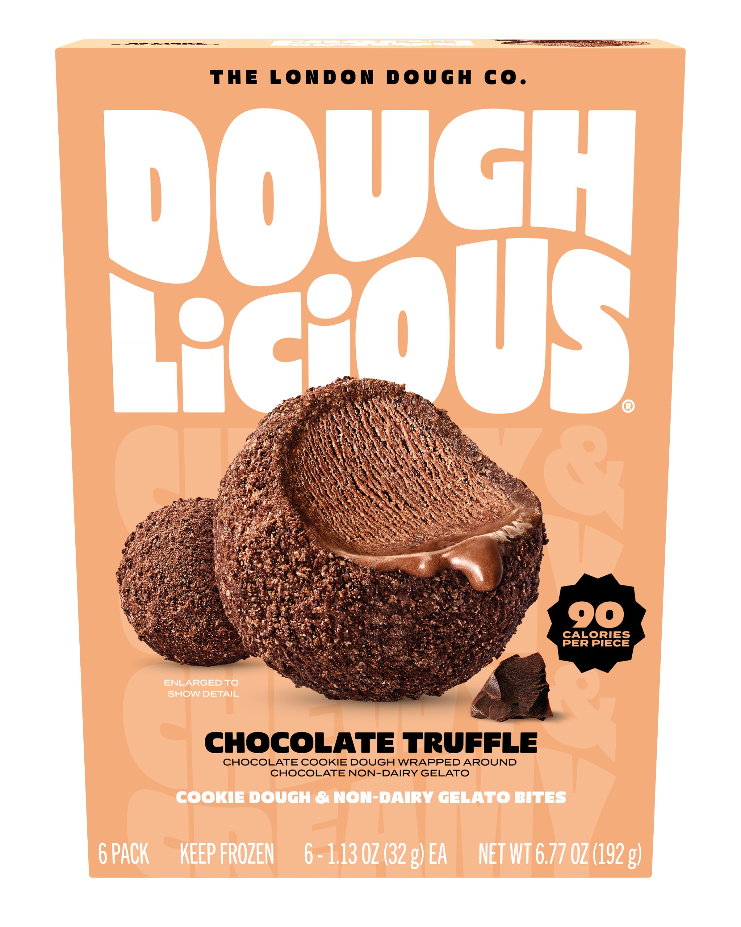 Doughlicious Chocolate Truffle Cookie Dough Gelato Bites - Shop Bars ...