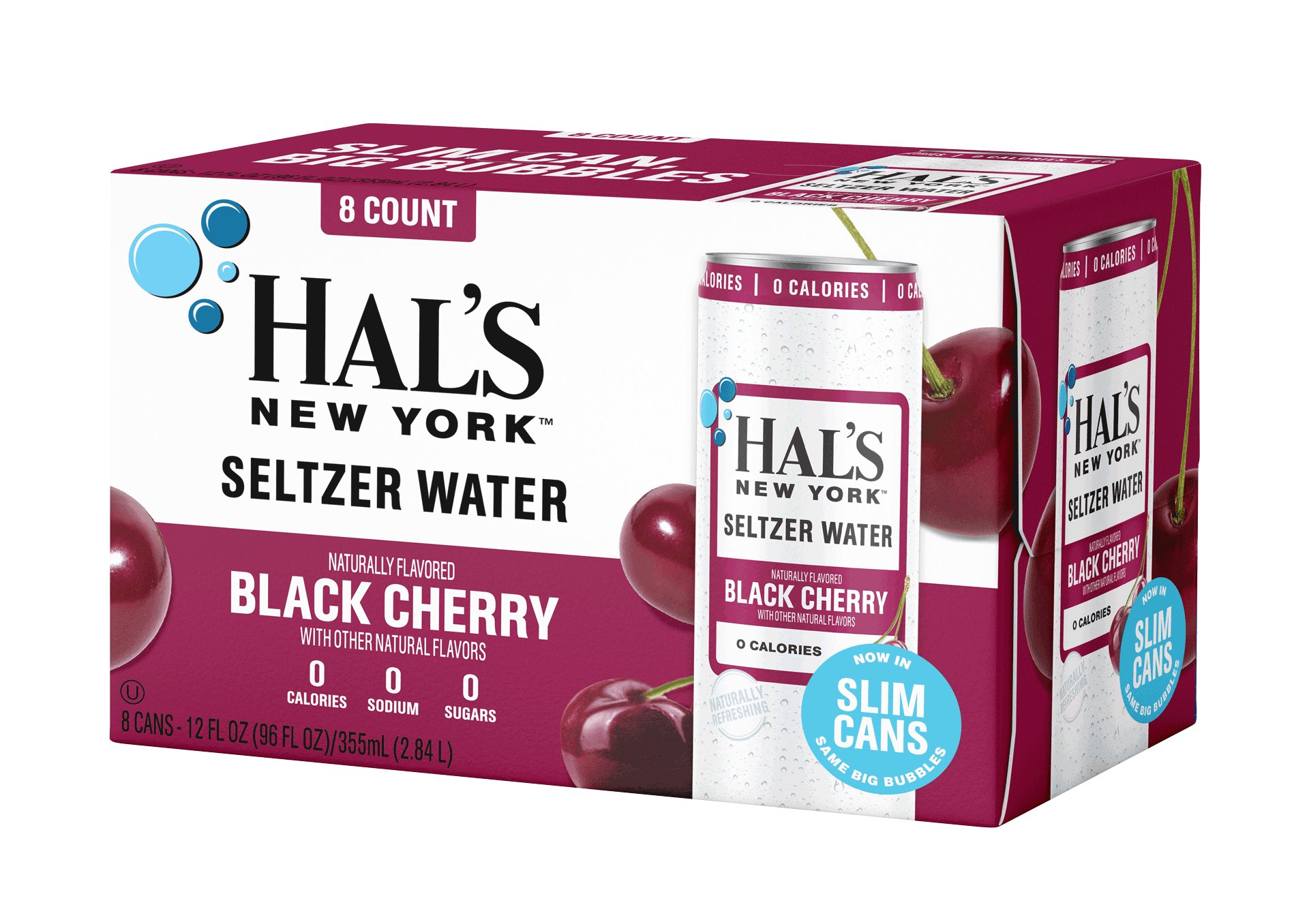 Hal's New York Black Cherry Seltzer Water, 12 oz Cans, 8 pk | Central ...