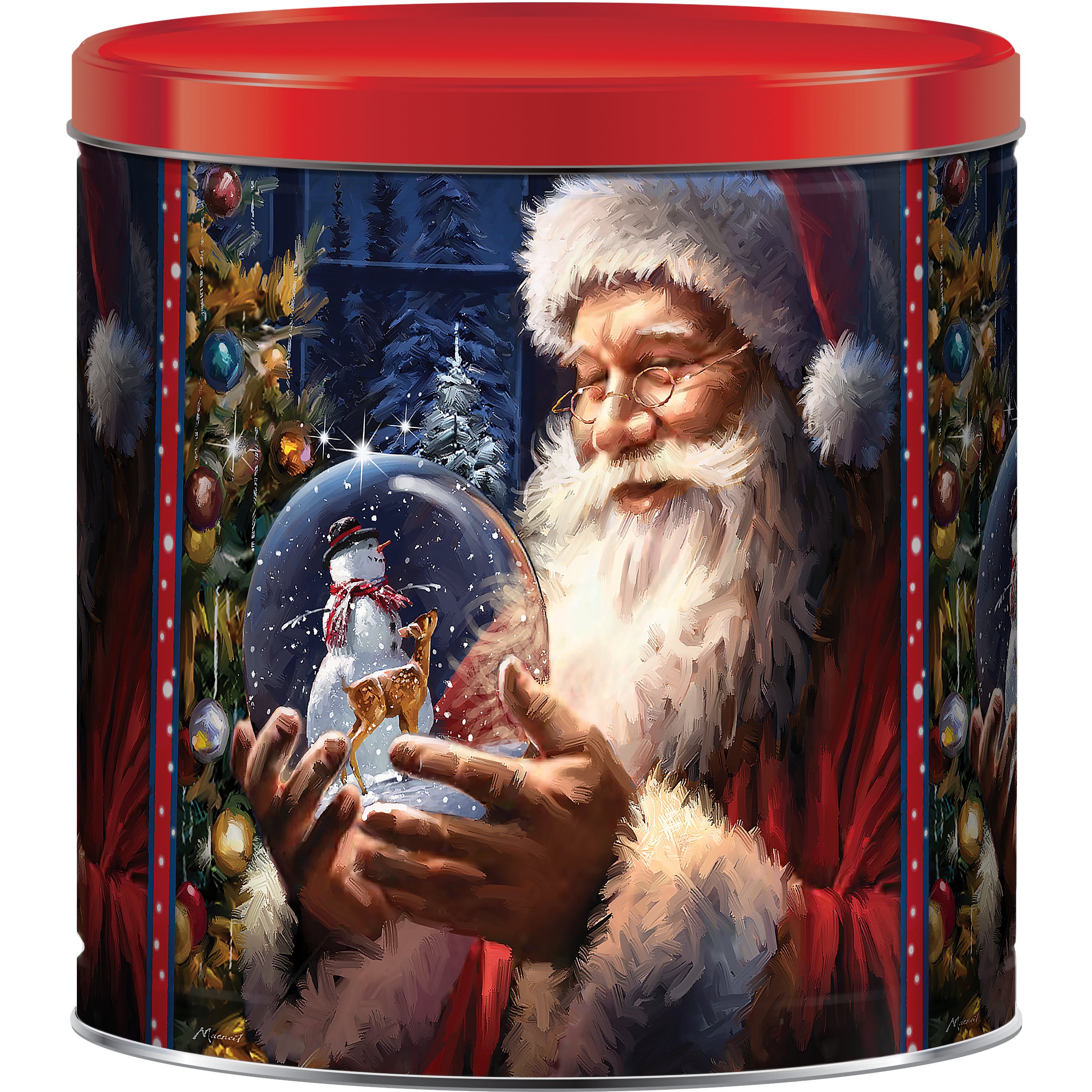 Signature Brands Santa Snow globe Popcorn Tin - Shop Popcorn at H-E-B