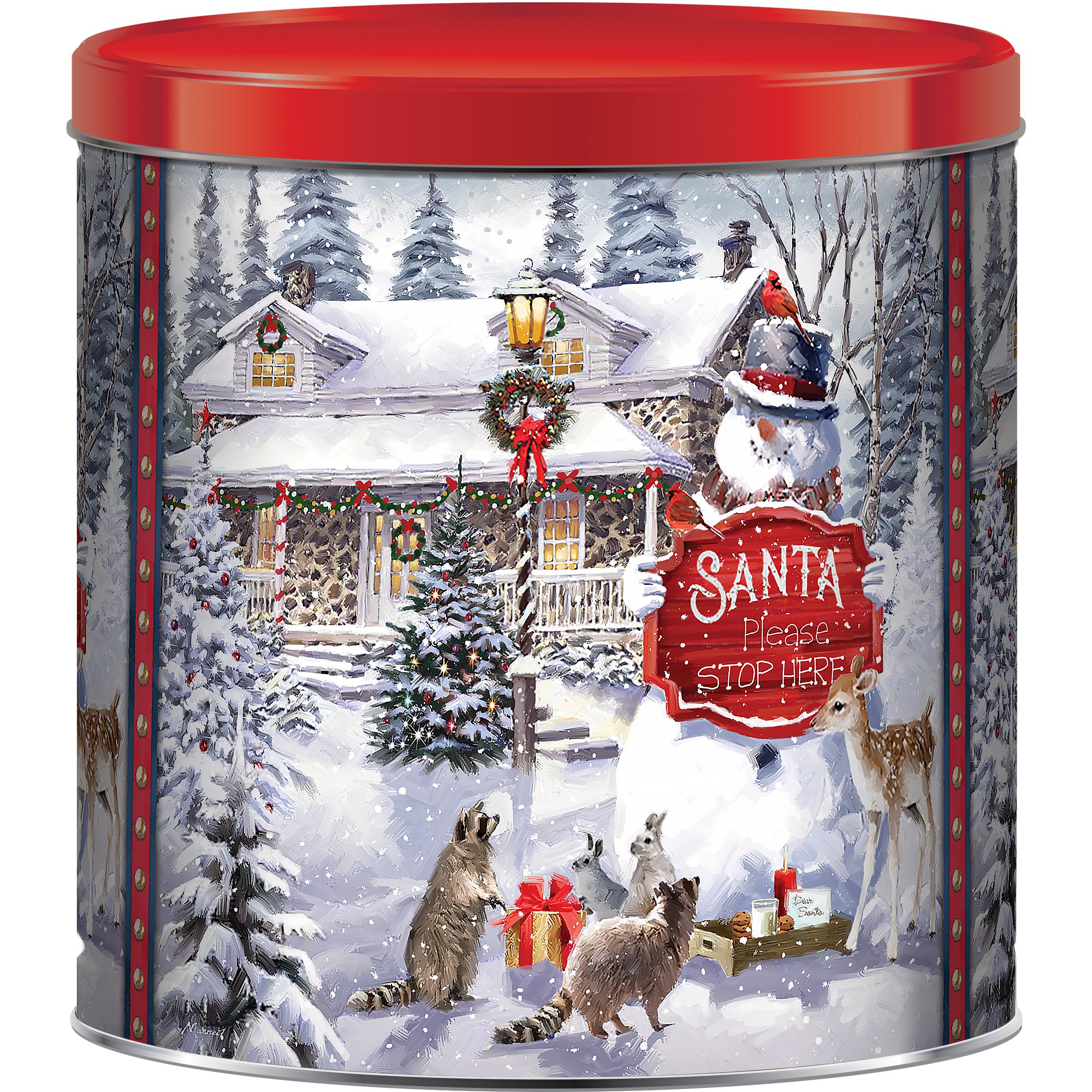 Signature Brands Santa Stop Here Popcorn Tin - Shop Popcorn at H-E-B