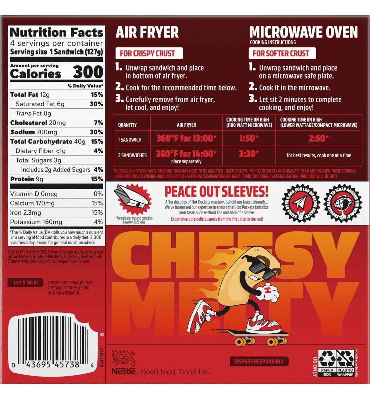 Hot Pockets Steak & Cheddar Frozen Sandwiches - Crispy Crust - Shop ...