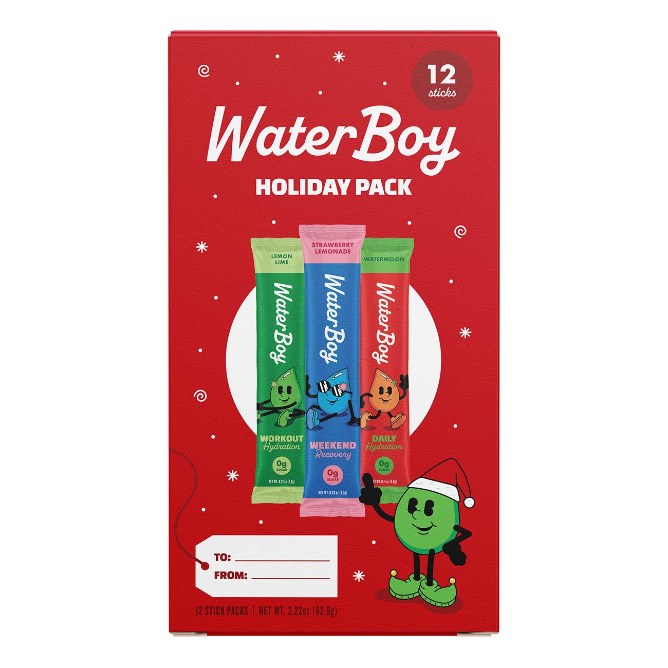 Waterboy Holiday Variety Pack Hydration Stick Packs - Shop Mixes ...