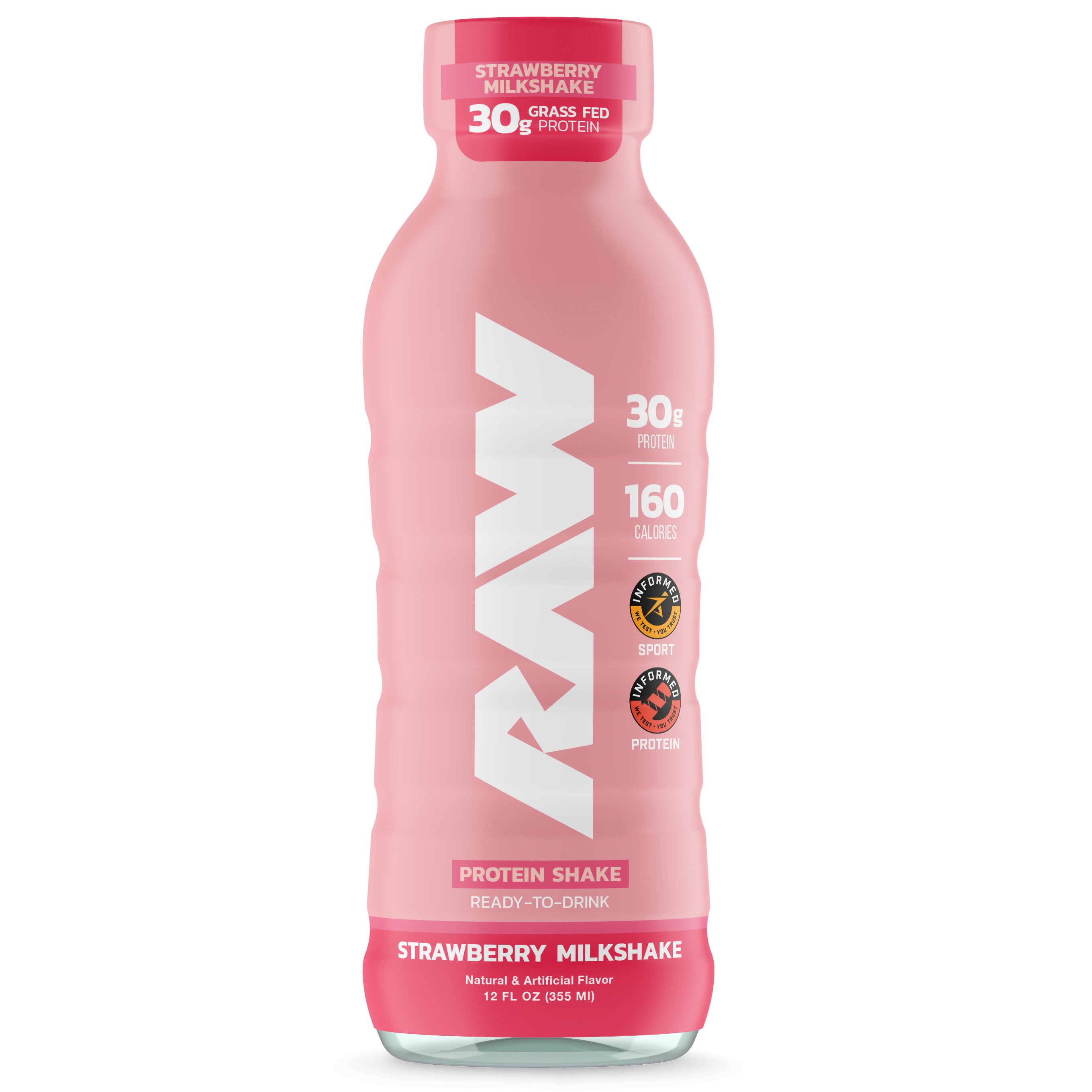 Raw 30g Protein Shake - Strawberry Milkshake - Shop Shakes & smoothies ...