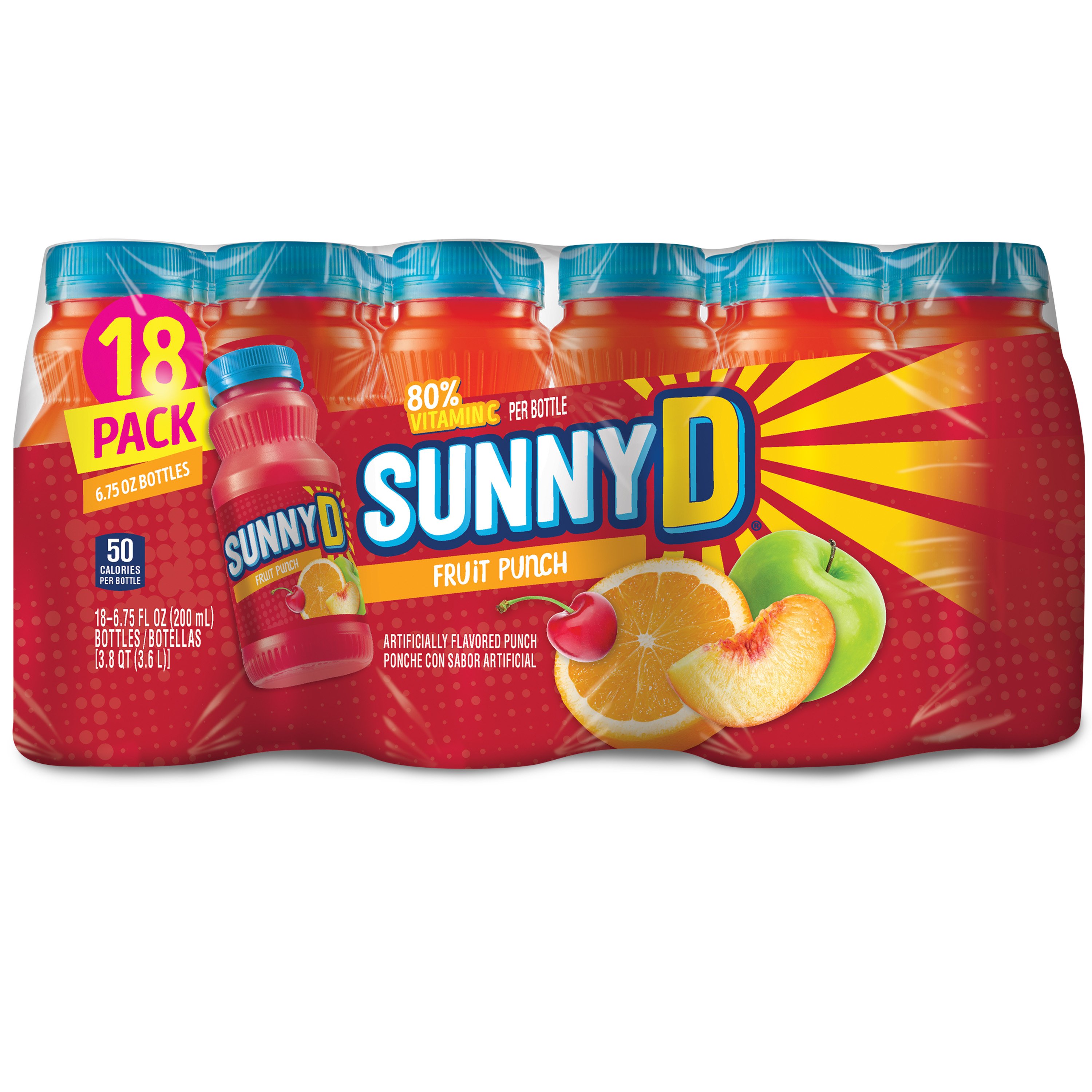Sunny D Fruit Punch 18 pk Bottles - Shop Juice at H-E-B