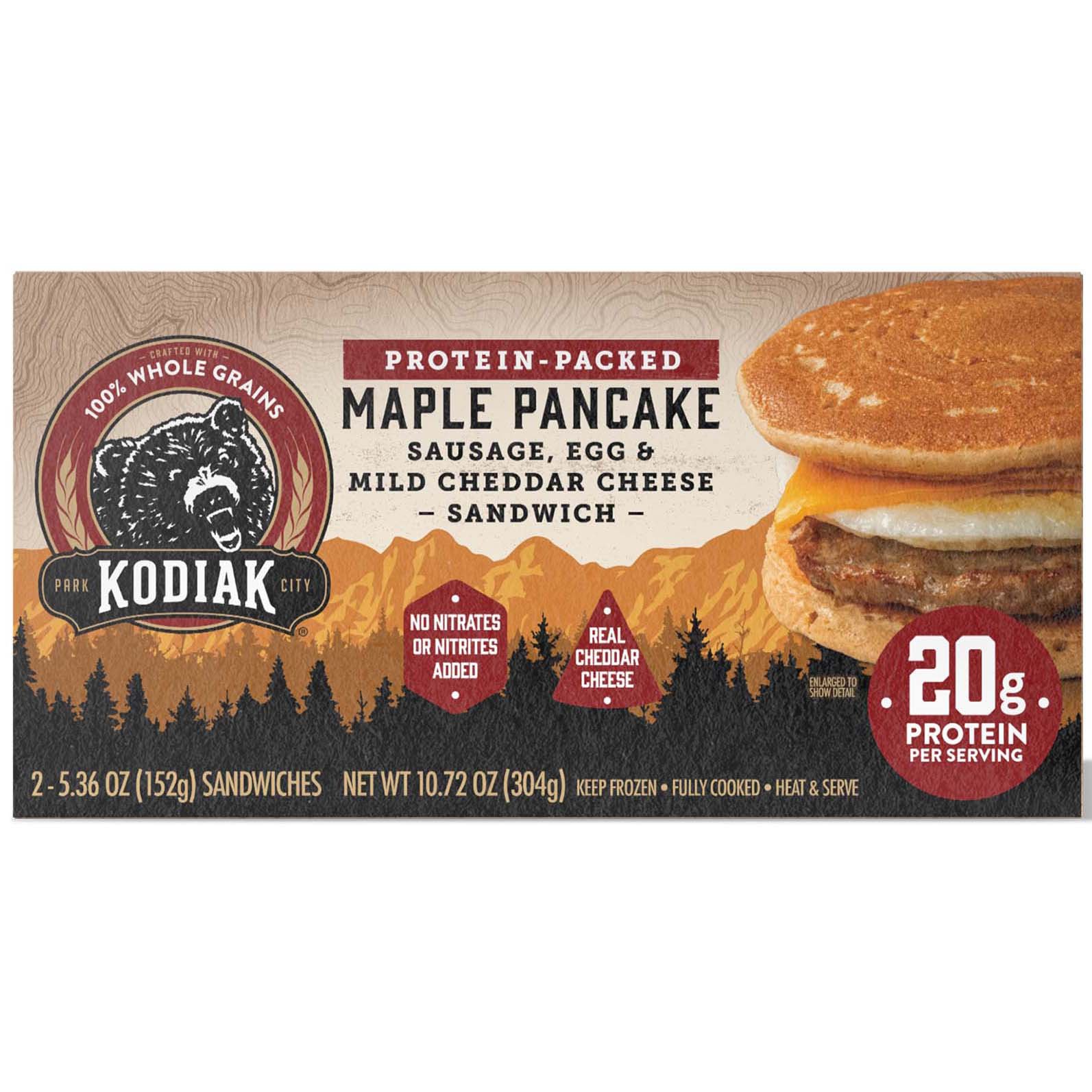 Kodiak 20g Protein Maple Pancake Sausage Egg & Cheese Sandwich - Shop ...