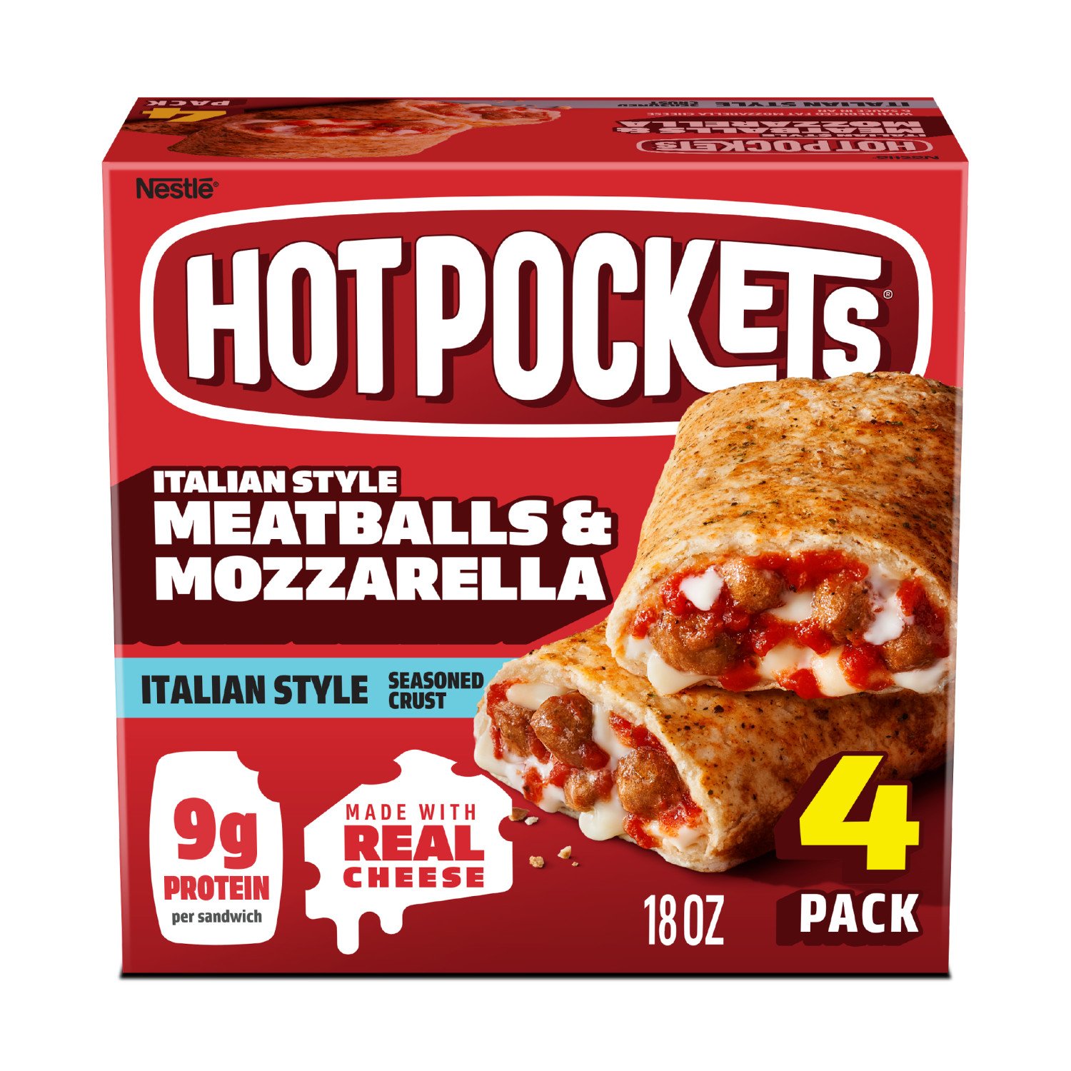 Hot Pockets Meatballs & Mozzarella Frozen Sandwiches - Shop Entrees ...