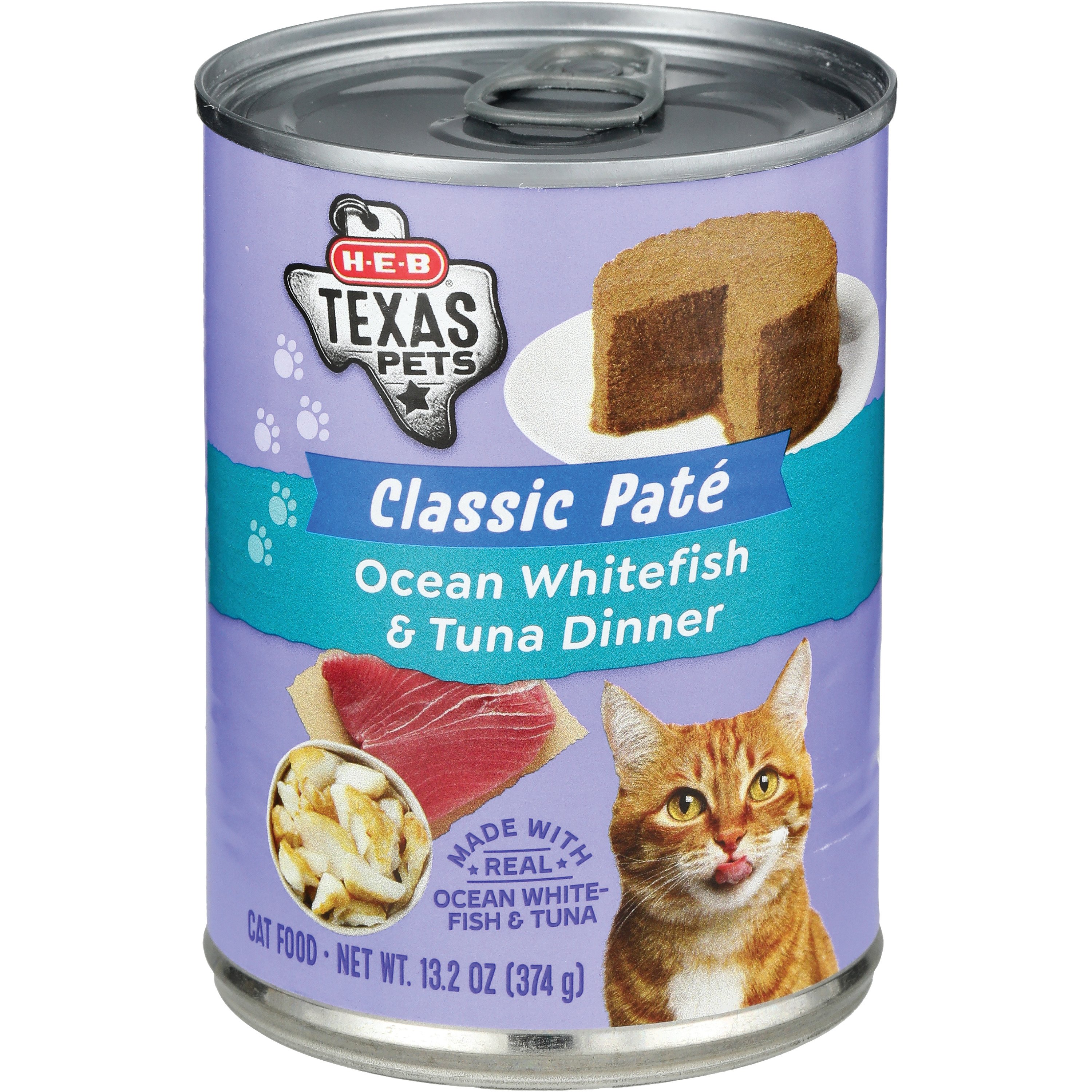 H-E-B Texas Pets Classic Pate Wet Cat Food - Ocean Whitefish & Tuna ...