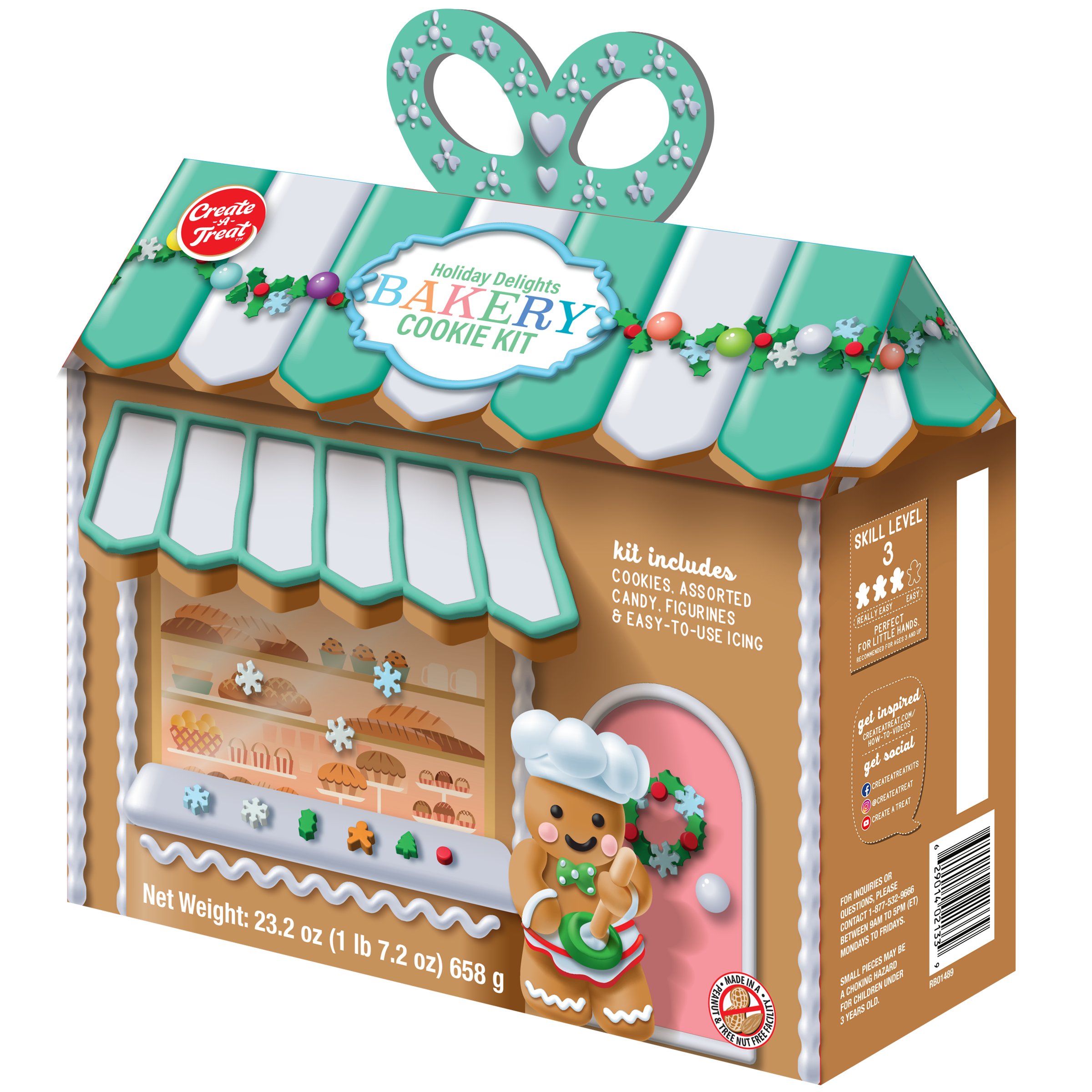 Create-A-Treat Christmas Gingerbread Bakery Cookie Kit - Shop Seasonal ...