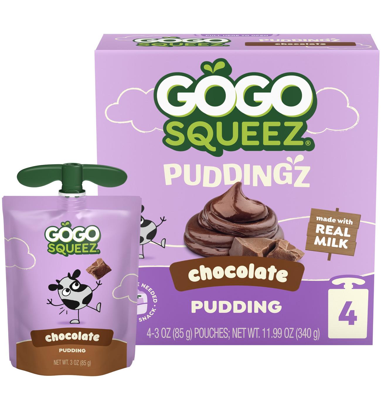 GoGo squeeZ Puddingz On-the-Go Chocolate Pudding Snack Pouches - Shop ...