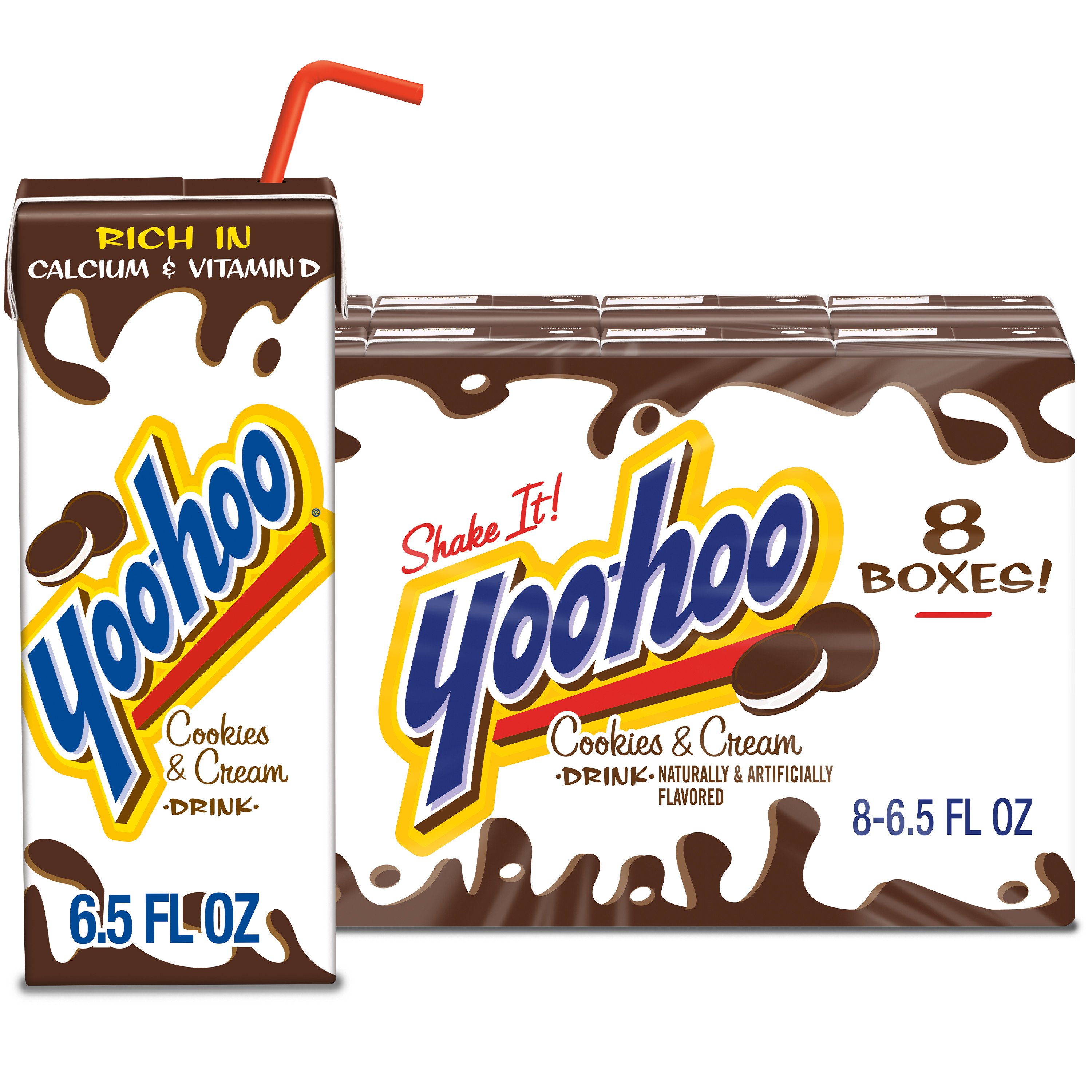 Yoo-hoo Cookies & Cream Drink 8 pk Boxes - Shop Milk at H-E-B