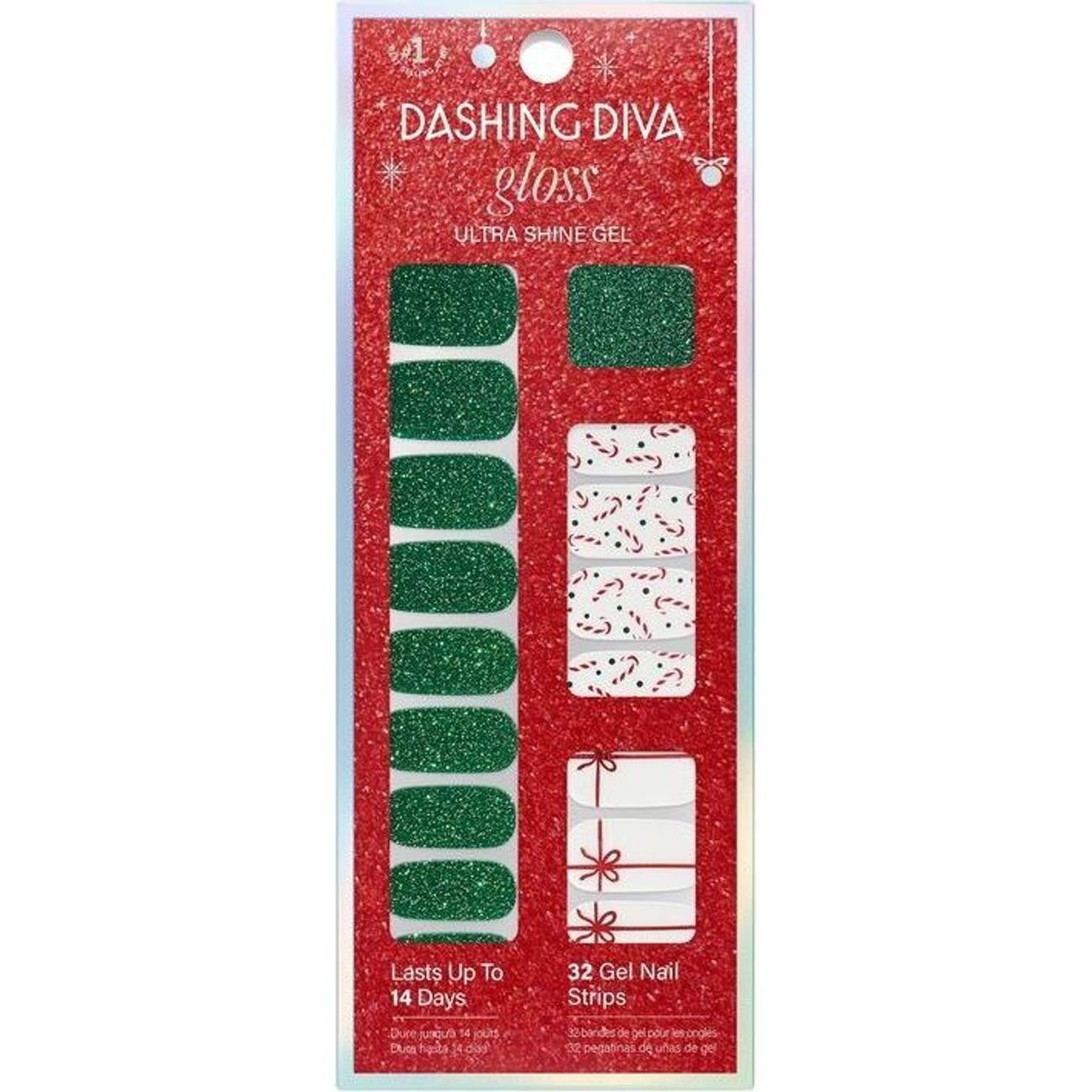 Dashing Diva Gloss Ultra Shine Gel Nail Strips - Big Red Bow - Shop ...