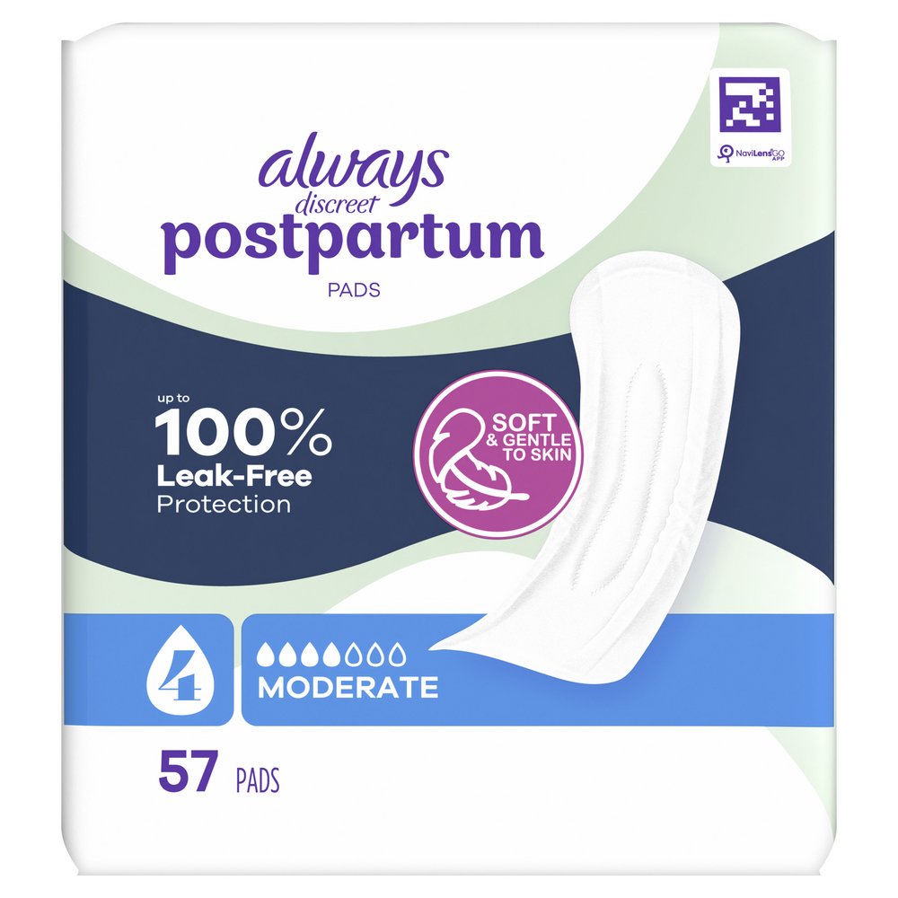 Always Discreet Postpartum Pads - 4 Moderate Flow - Shop Pads & liners ...