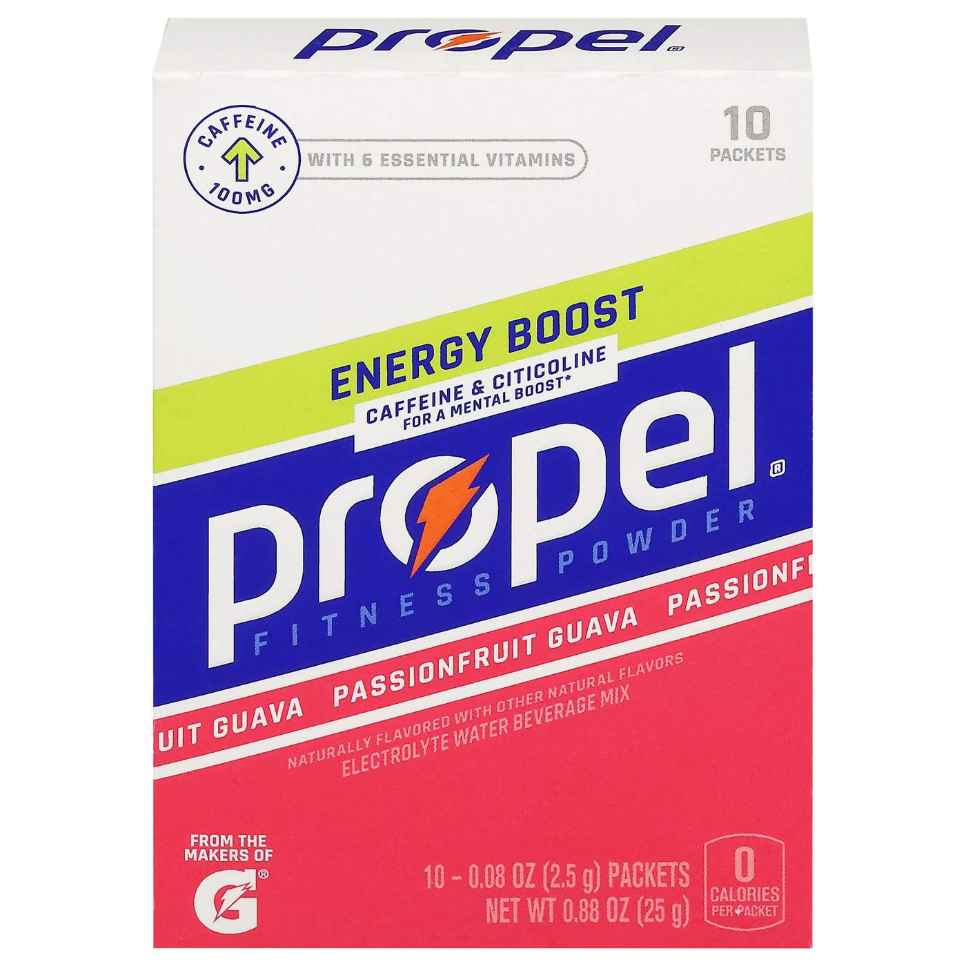 Propel Energy Boost Packets - Passionfruit Guava - Shop Mixes & flavor ...