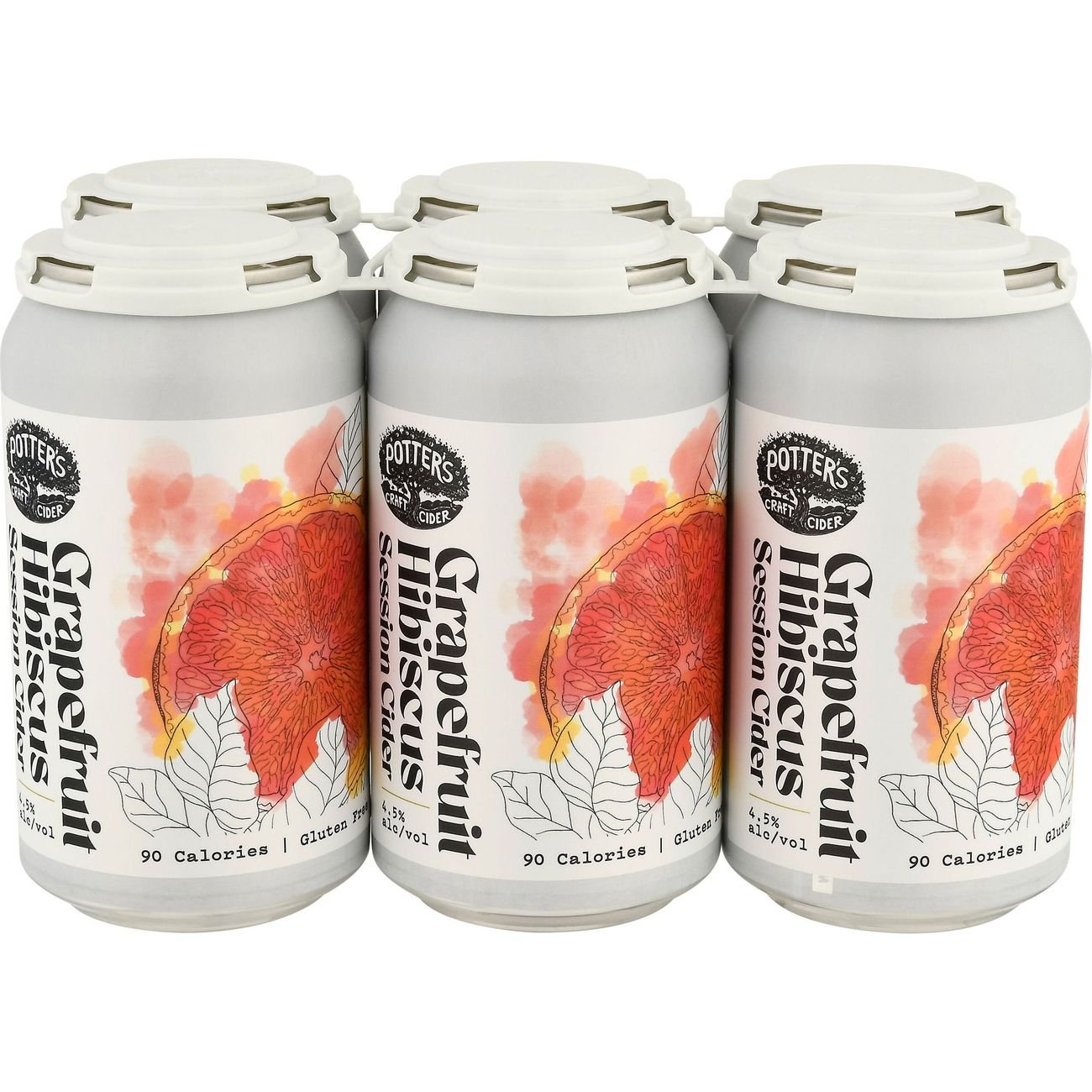 Potters Craft Cider Grapefruit Hibiscus Session Cider 6 pk Cans - Shop ...