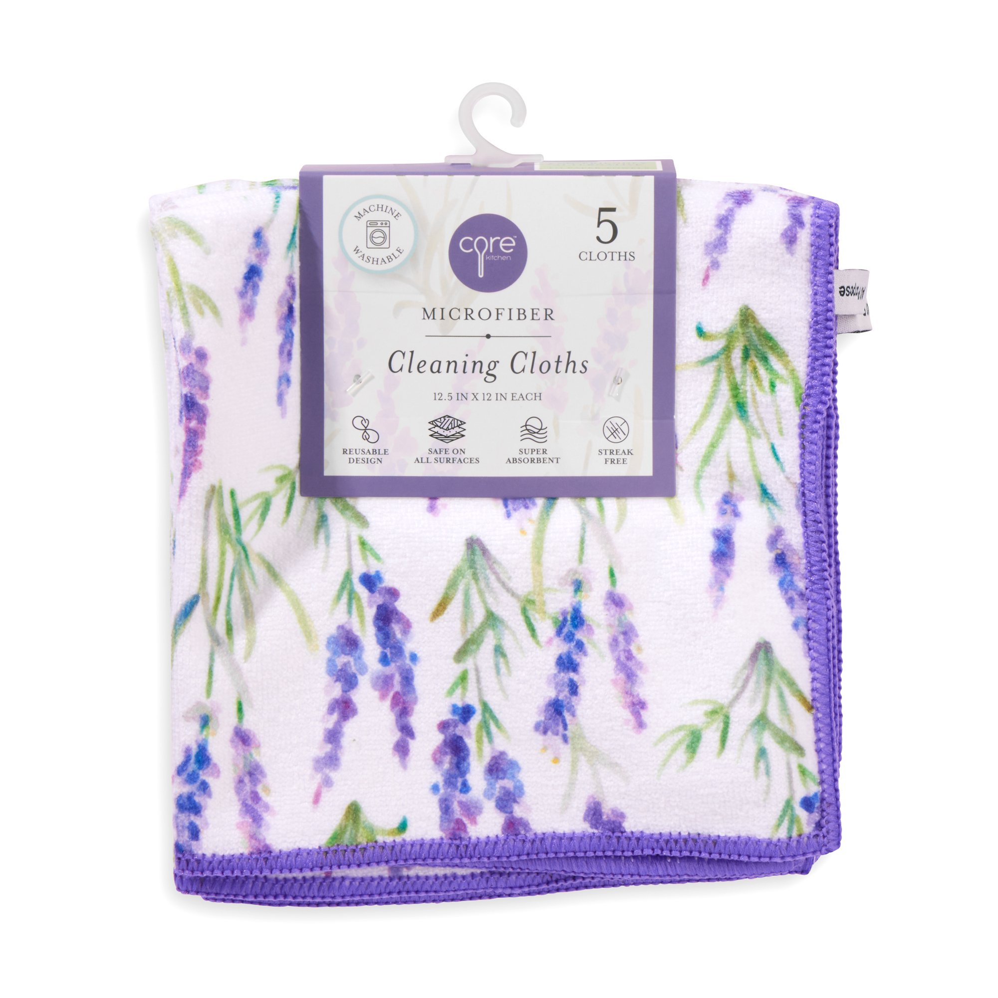 Core Kitchen Microfiber Cleaning Cloths - Lavender - Shop Cleaning ...