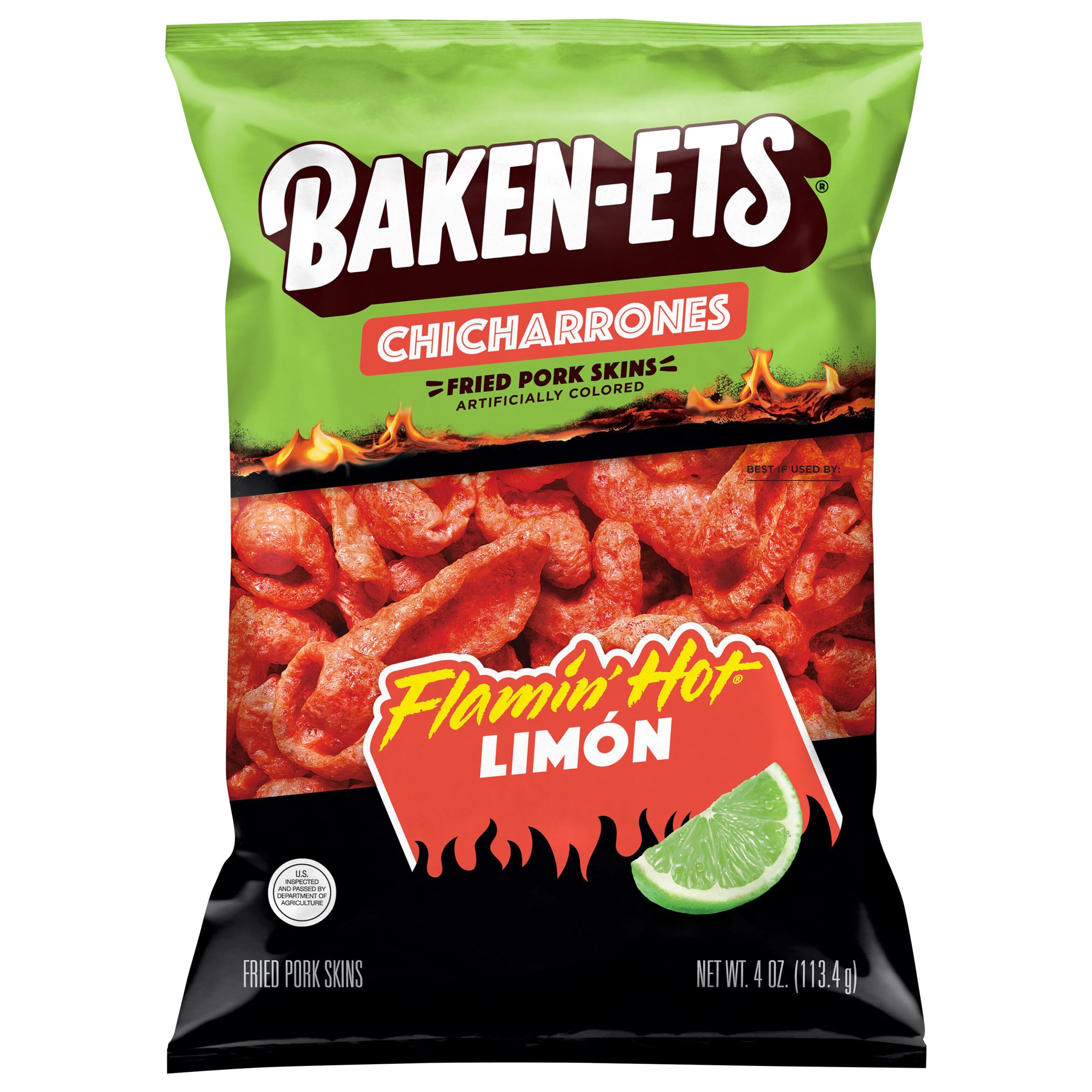 BAKEN-ETS Chicharrones Fried Pork Skins - Flamin' Hot Limón - Shop ...