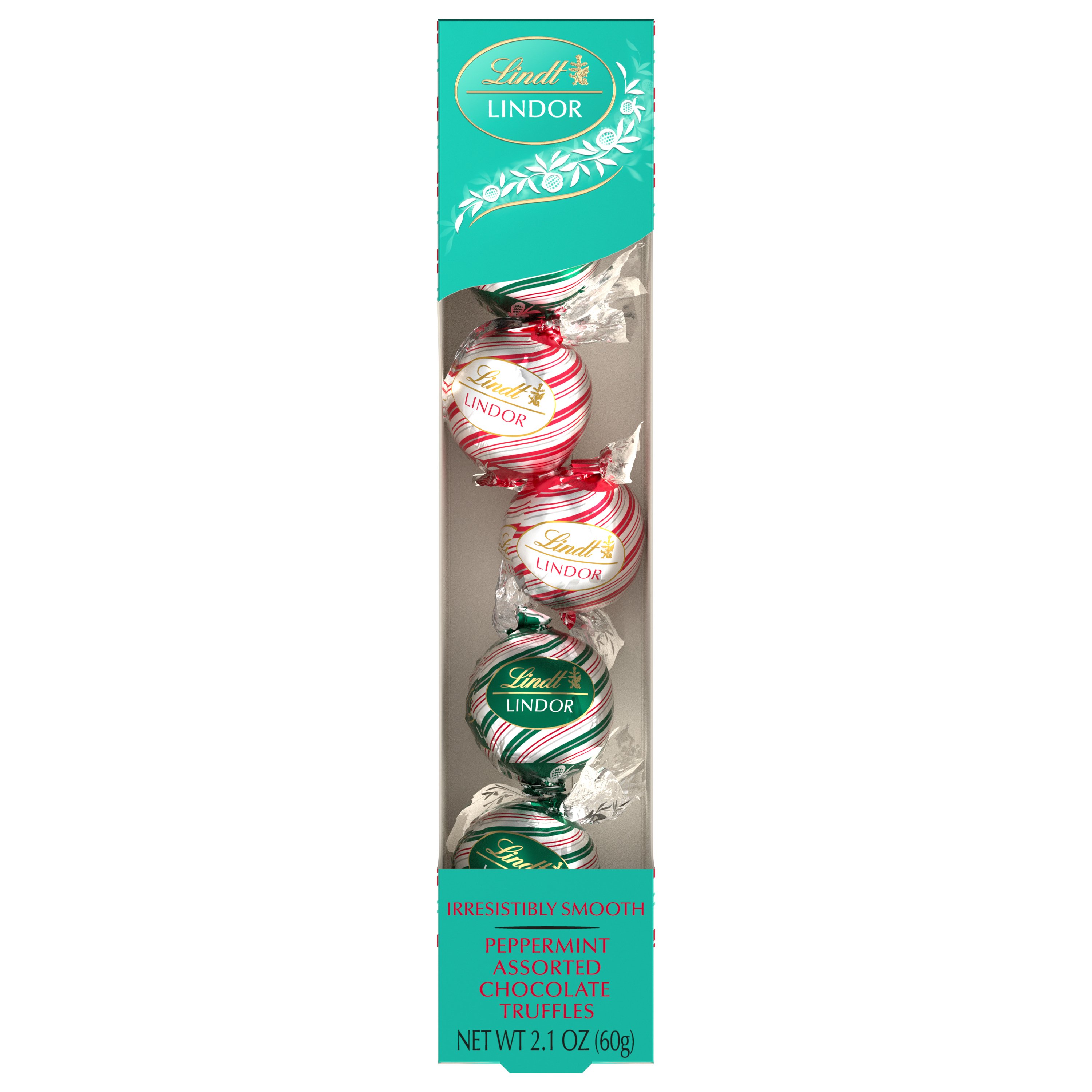 Lindt Lindor Peppermint Assorted Chocolate Truffles Christmas Gift Box ...