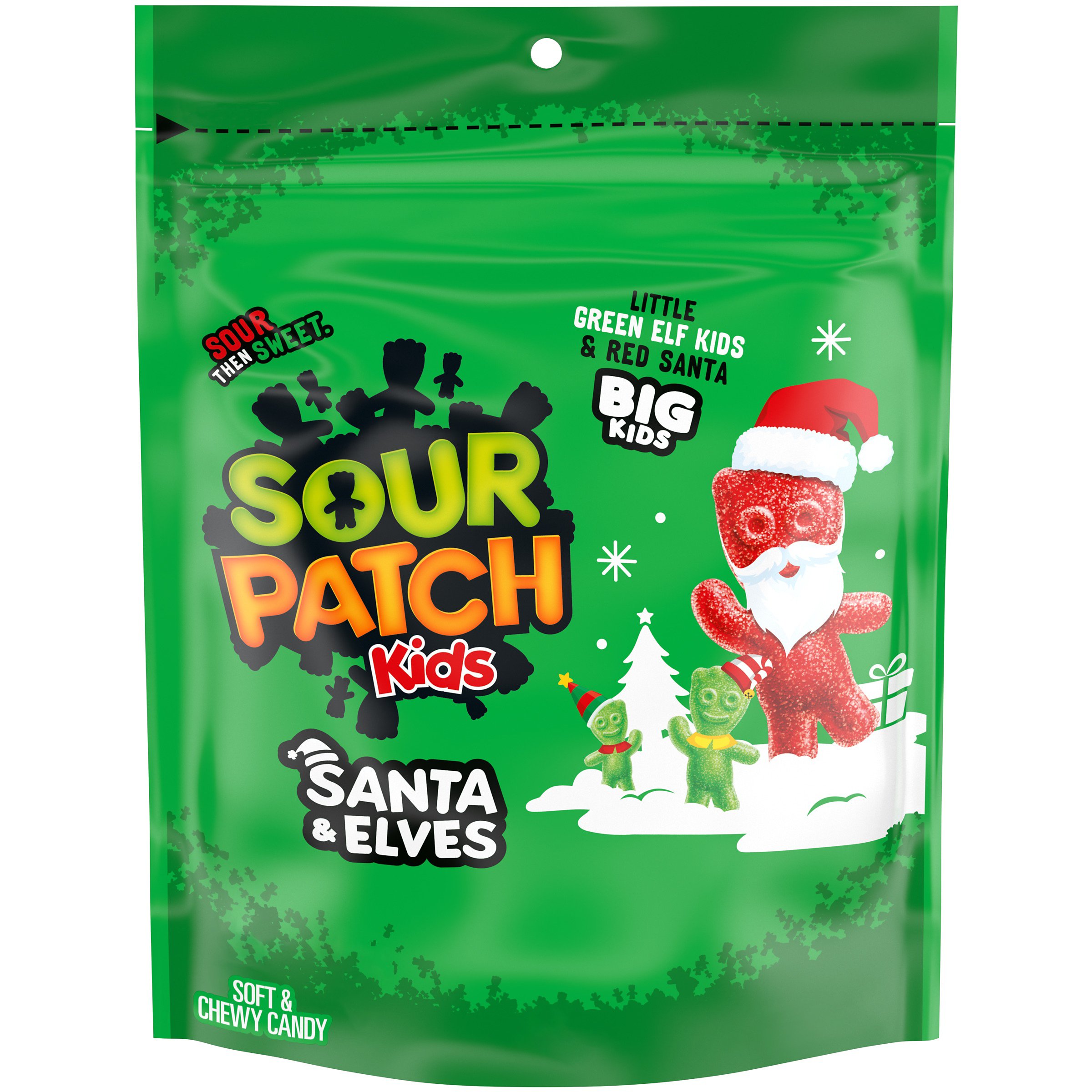Sour Patch Kids Santa & Elves Chewy Christmas Candy - Shop Candy at H-E-B