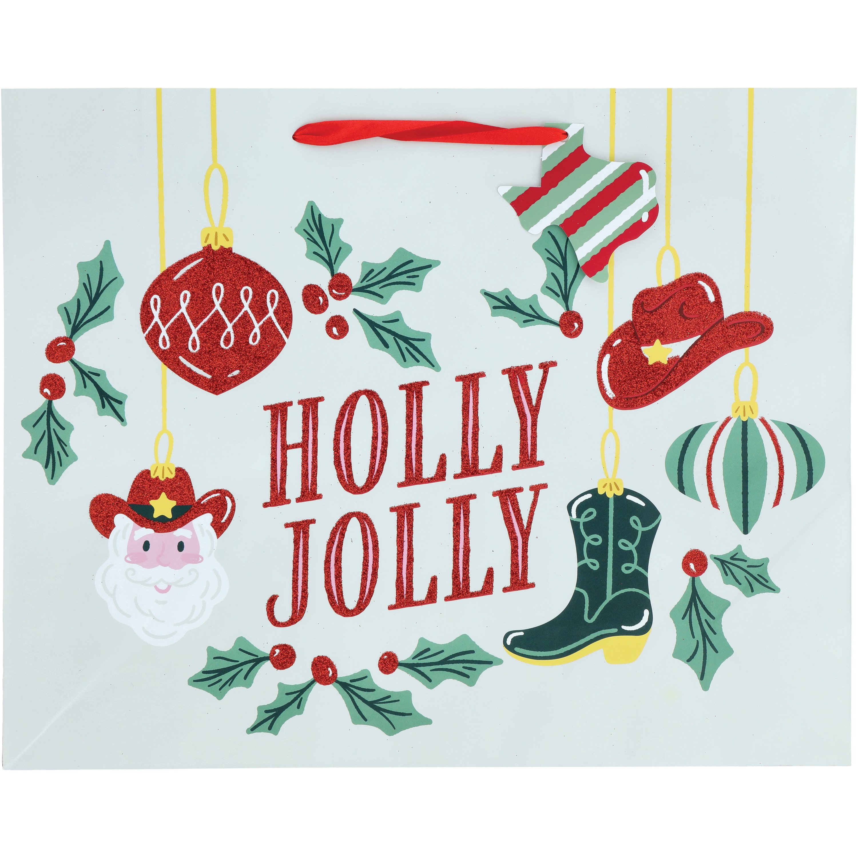 Destination Holiday Holly Jolly Christmas Gift Bag - Shop Gift wrap at ...