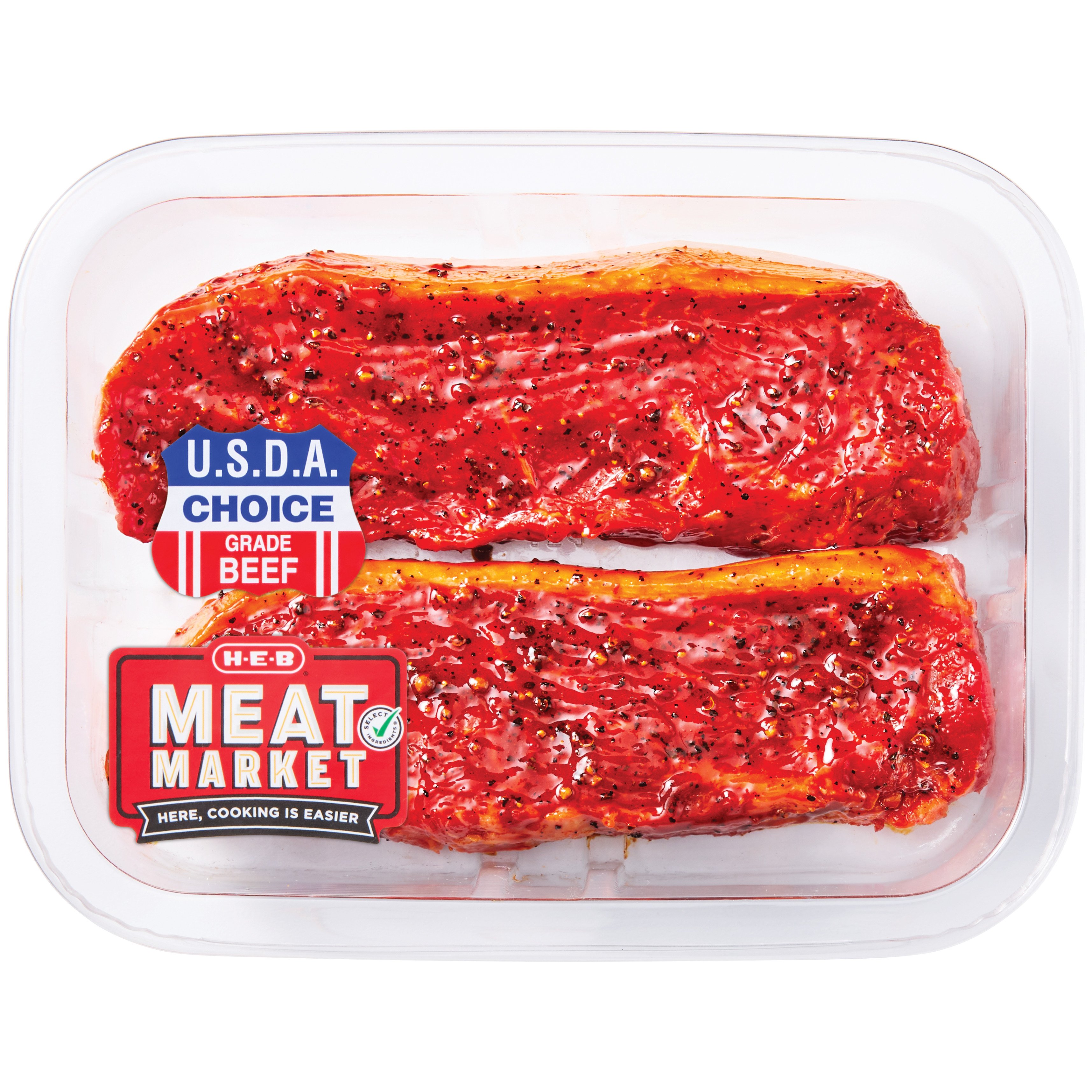 H-E-B Meat Market USDA Choice Smokey BBQ Beef Petite Sirloin Steak ...